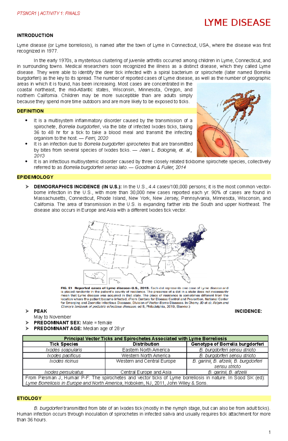 LYME Disease Medical Background - LYME DISEASE INTRODUCTION Lyme ...