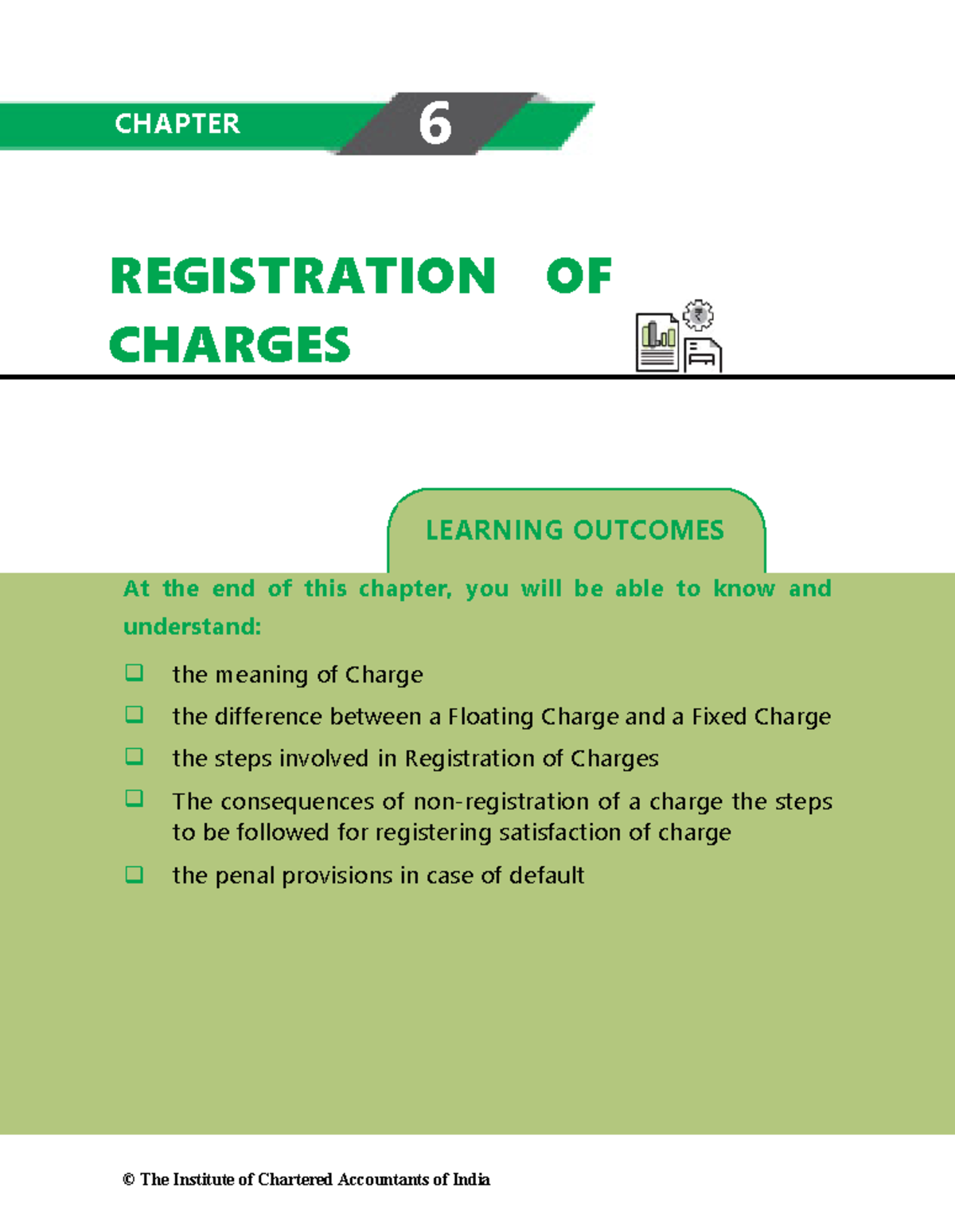 Chapter 6 - CA NOTES - LEARNING OUTCOMES REGISTRATION OF CHARGES At the ...