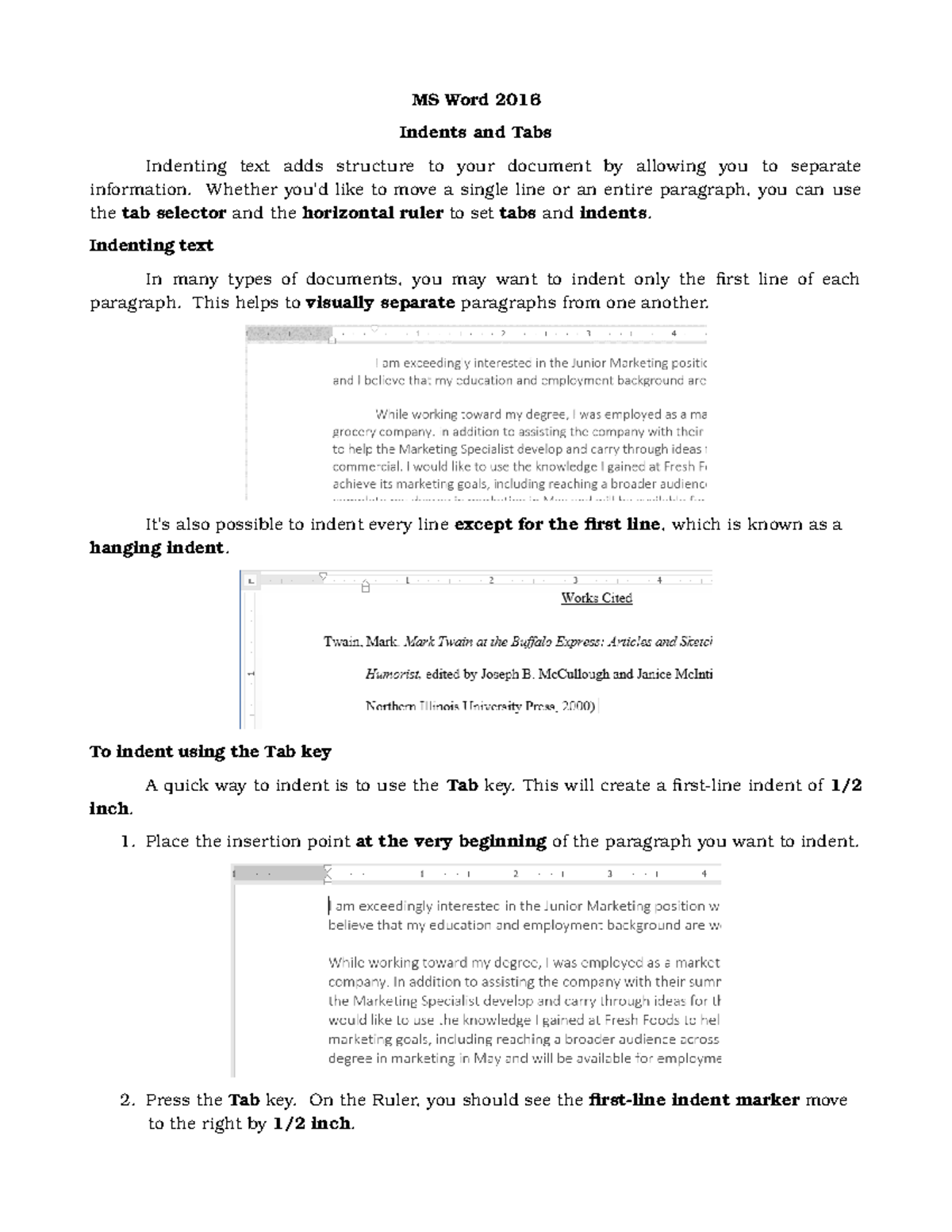 MS Word 2016 Indents and Tabs Tutorials BS INfoTech Studocu ms-word-2016-indents-and-tabs-tutorials-bs-infotech-studocu