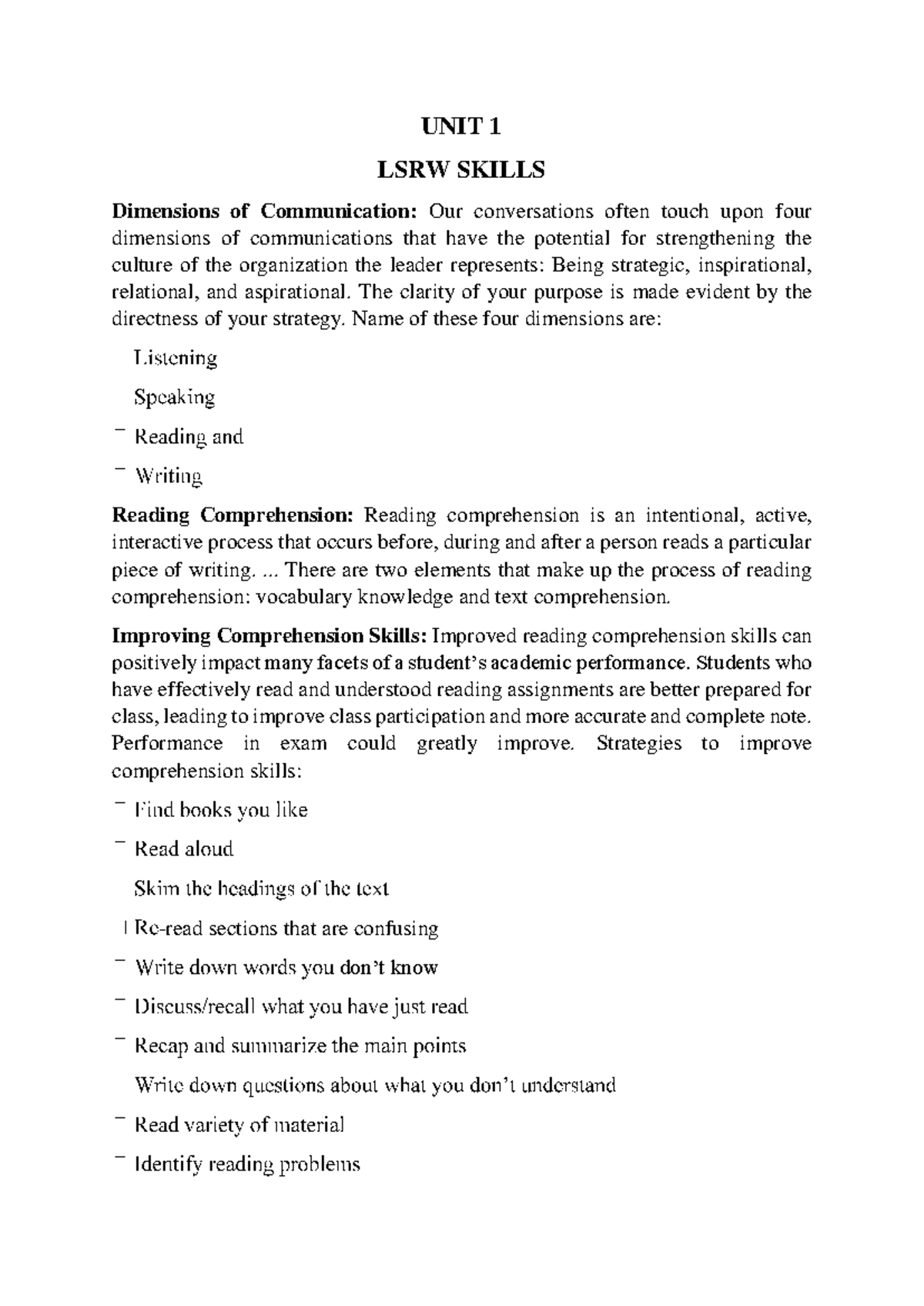 DOC-20220409-WA0007 - UNIT 1 LSRW SKILLS NOTES - UNIT 1 LSRW SKILLS ...