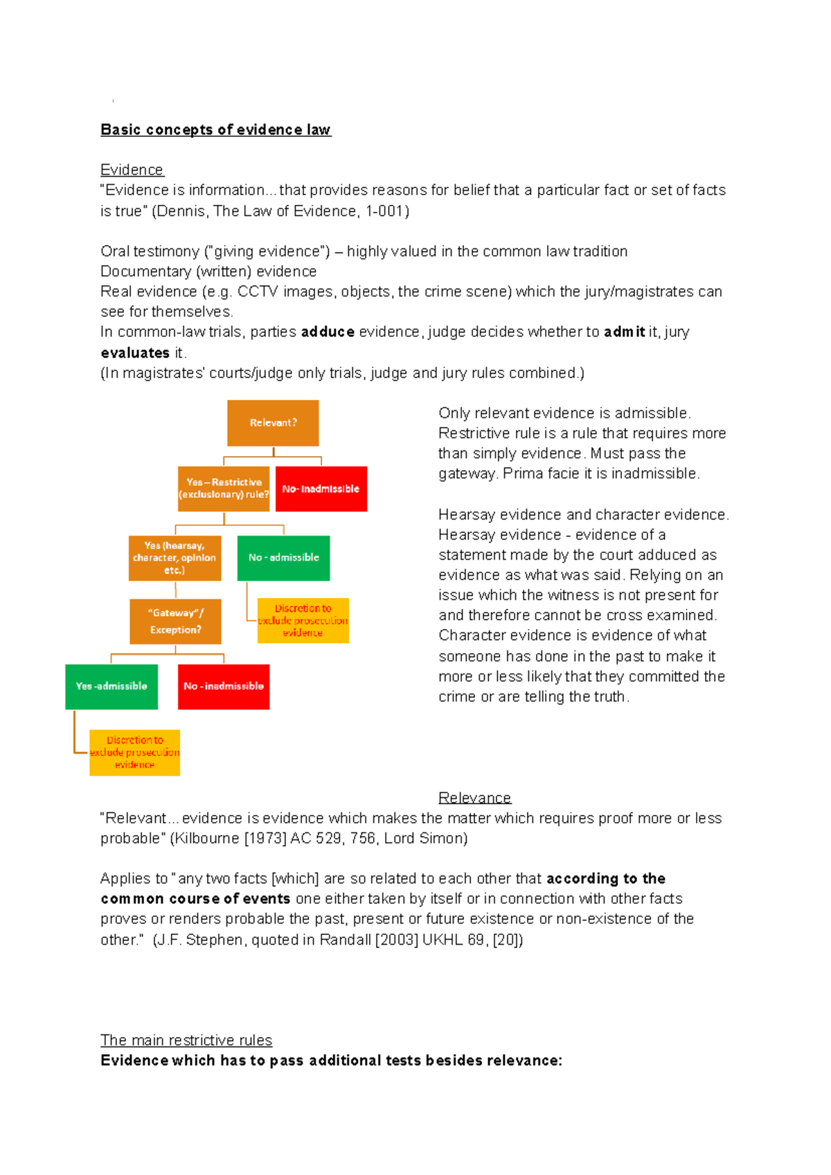 Basic Concepts of Evidence Law - Basic concepts of evidence law ...