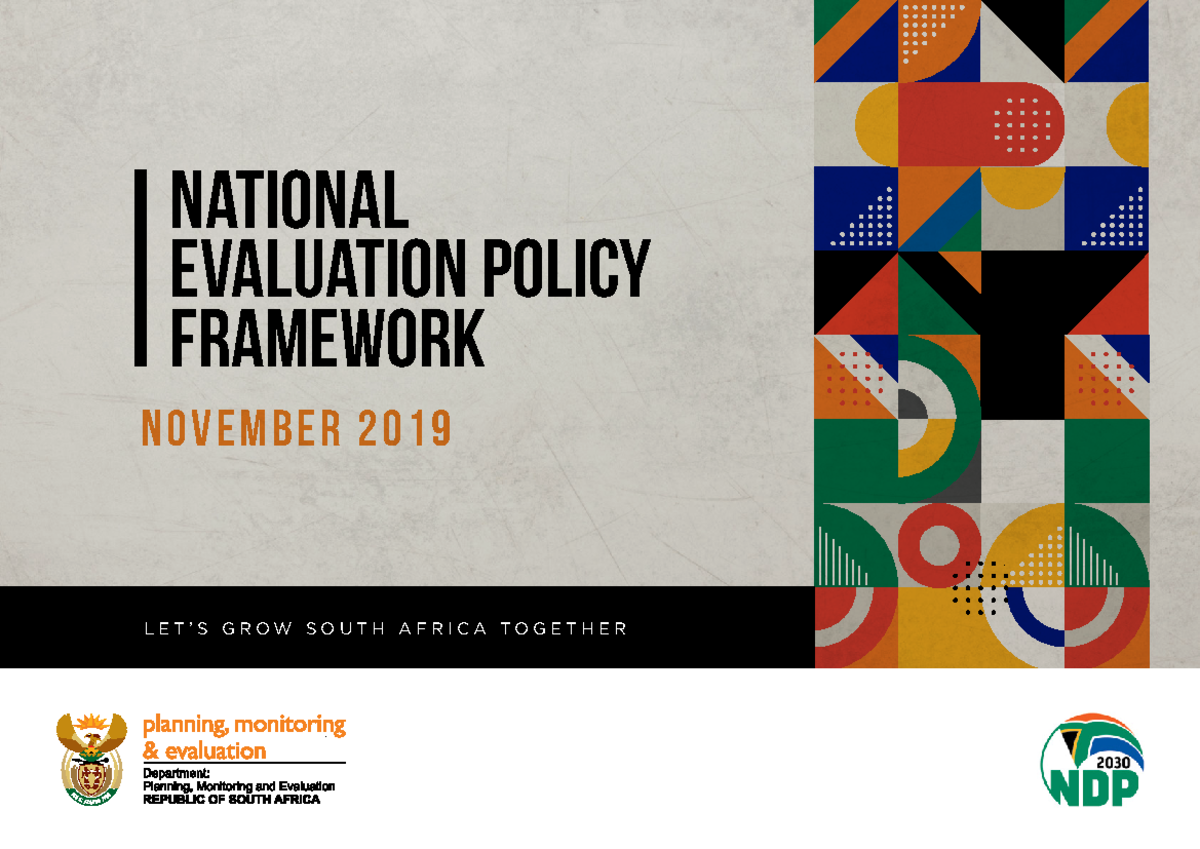 National Policy Framework Nov 2019 National Evaluation Policy