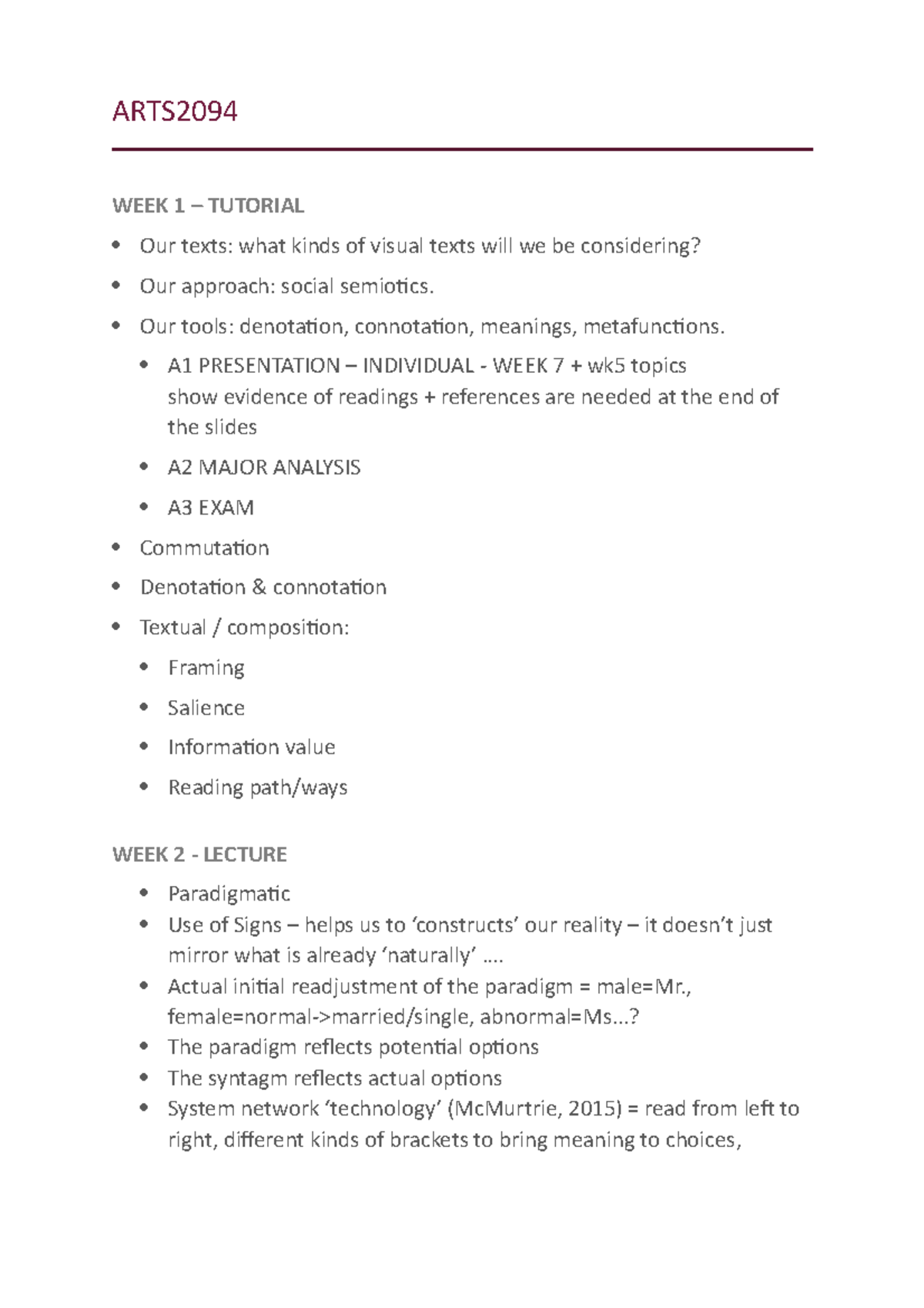 notes-t3-arts-week-1-tutorial-our-texts-what-kinds-of-visual-texts