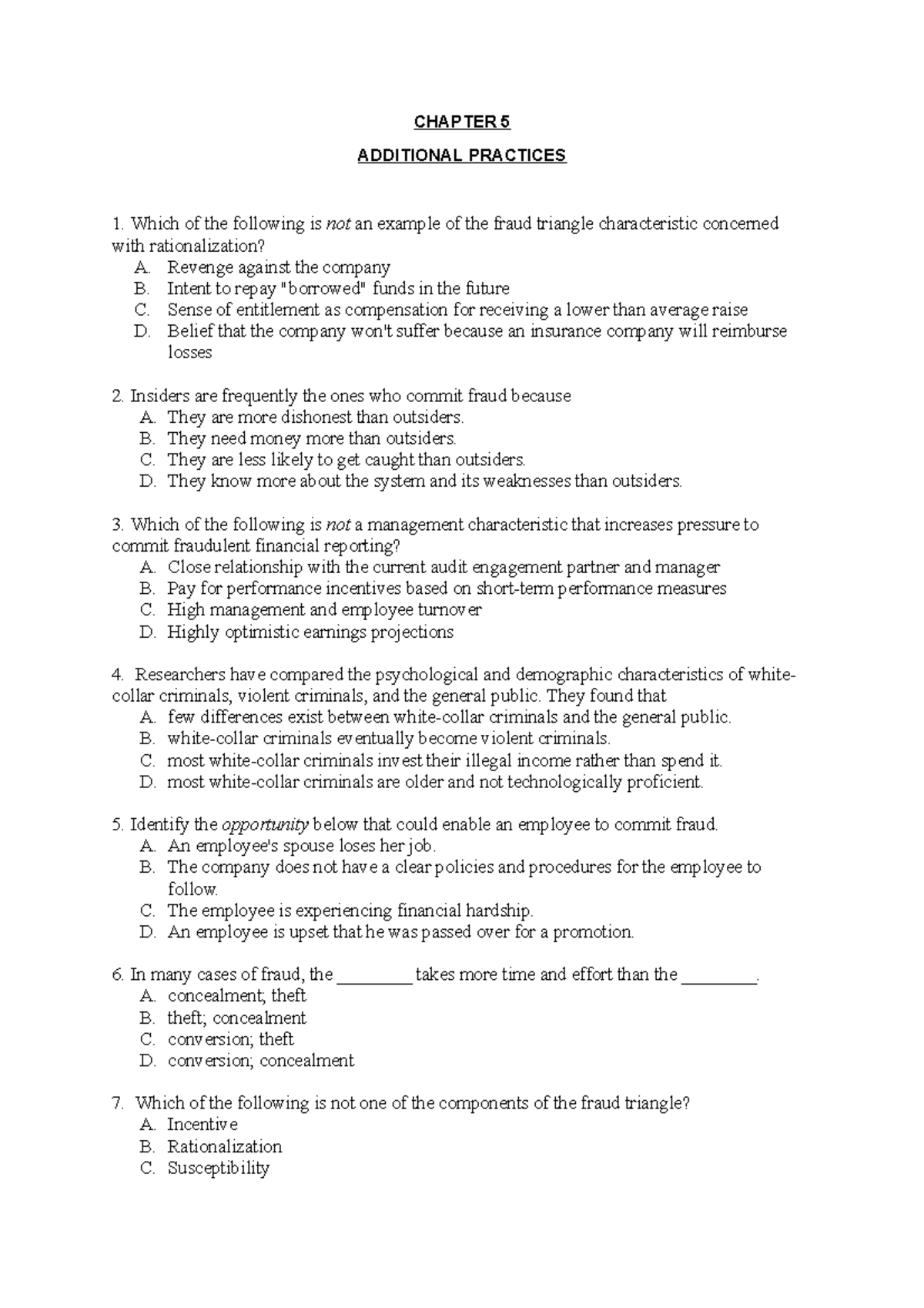 Chapter 5 Tutorial additional objective questions - CHAPTER 5 ...