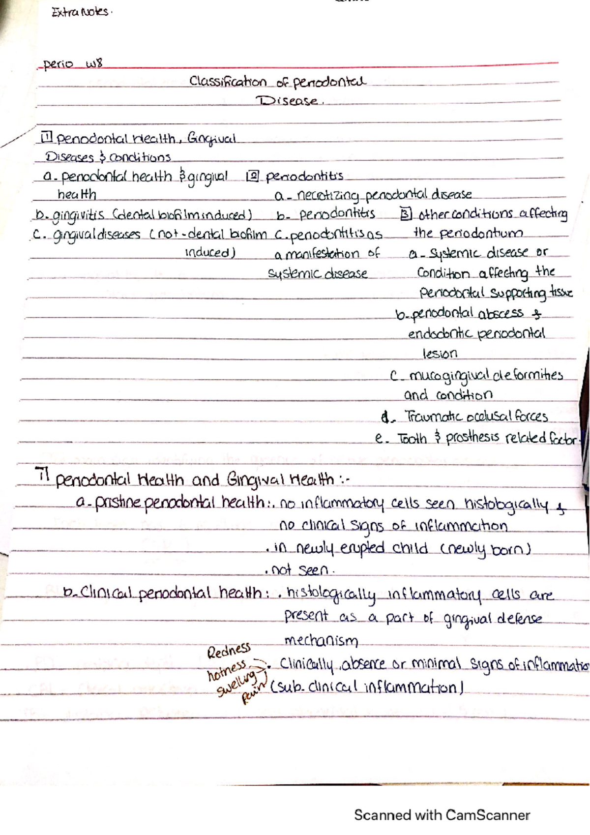 Perio week8 - notes - Clinical Preventive Dentistry - Studocu