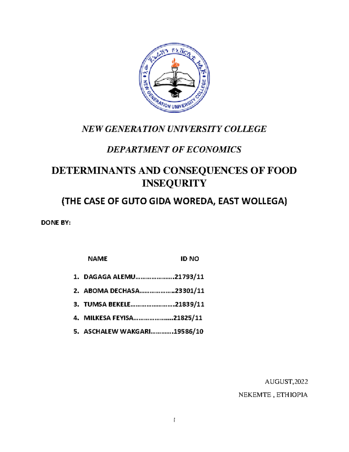 Research final - i NEW GENERATION UNIVERSITY COLLEGE DEPARTMENT OF ...