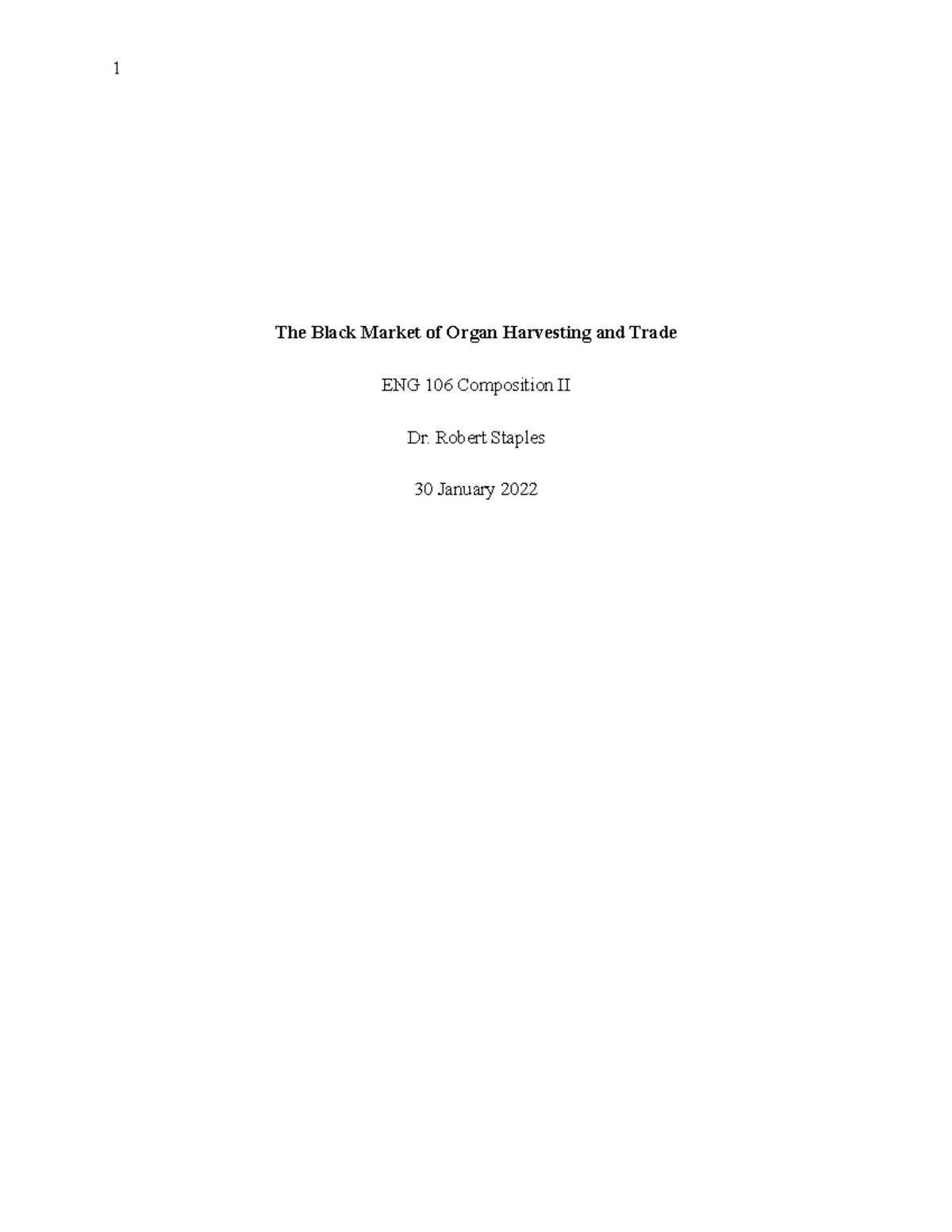 Week 3 Definiton Argument Essay Involving Organ Transplants - The Black ...