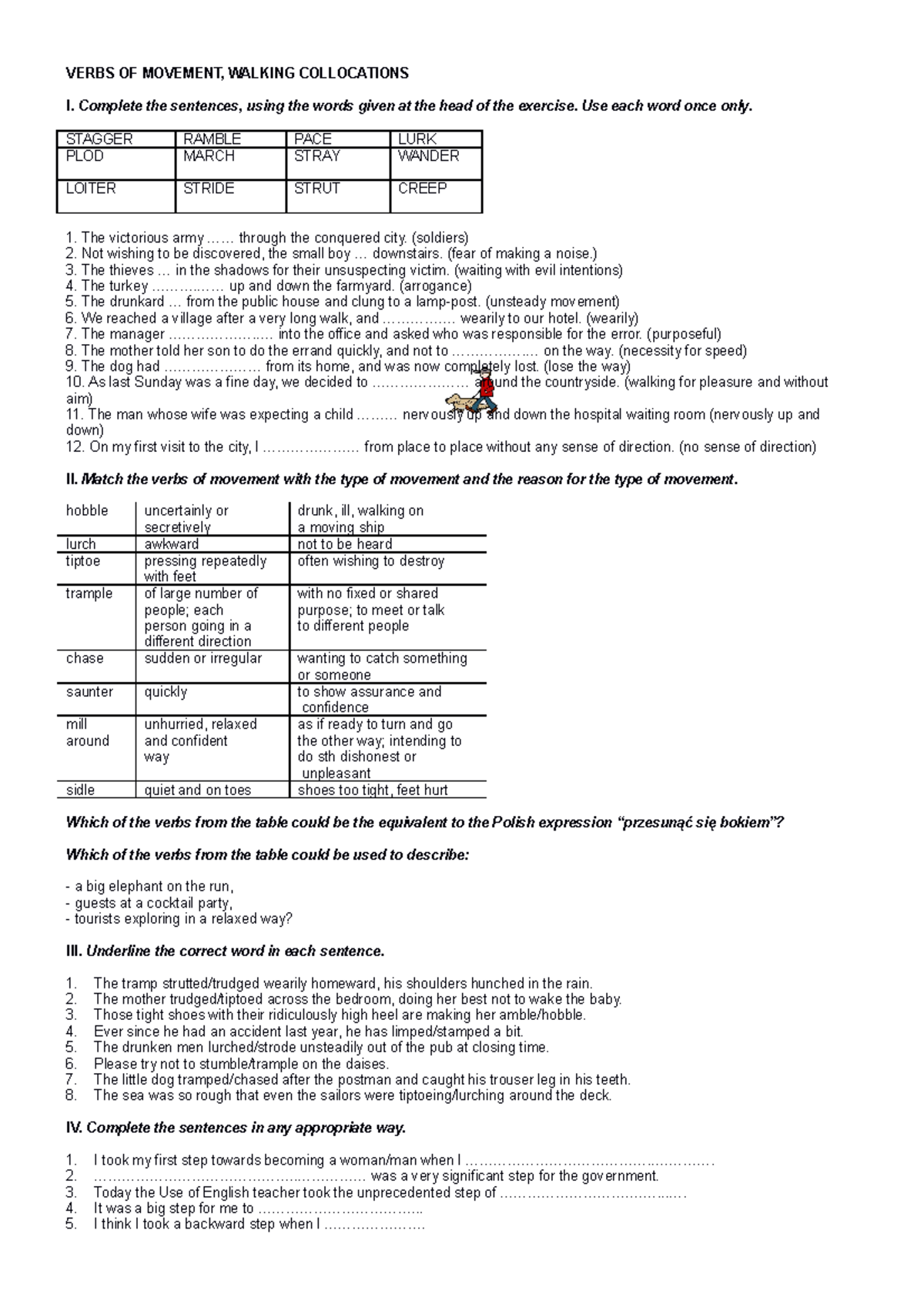 Verbs of movement - Helpful notes for this course. - VERBS OF MOVEMENT ...