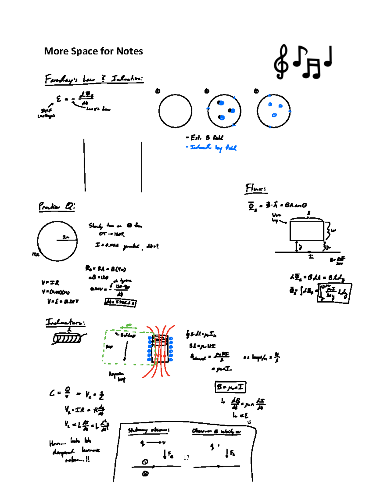 EM Packet 9 - Induction - CHEM 111 - 17 More Space for Notes fi EiT o ...