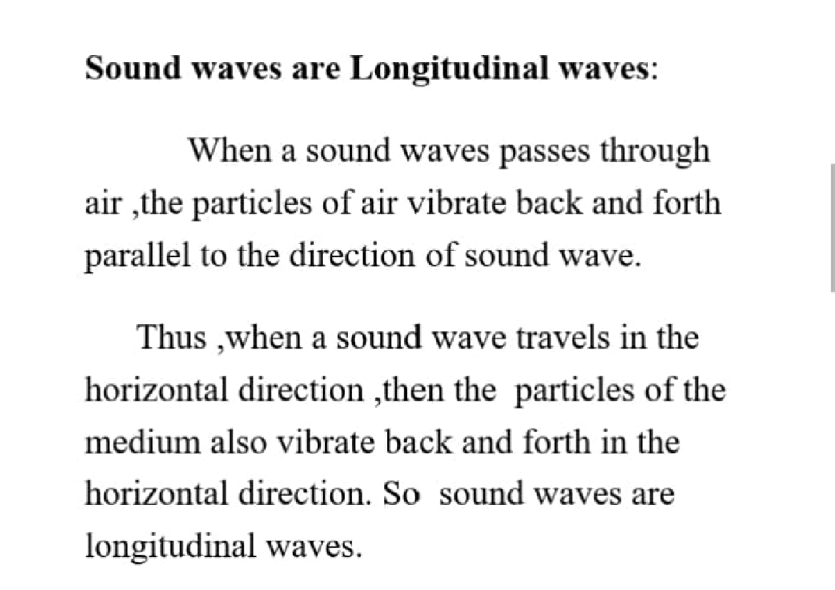 Ncert Grade 9 PHY Sound Notes 4 - Physics - Studocu