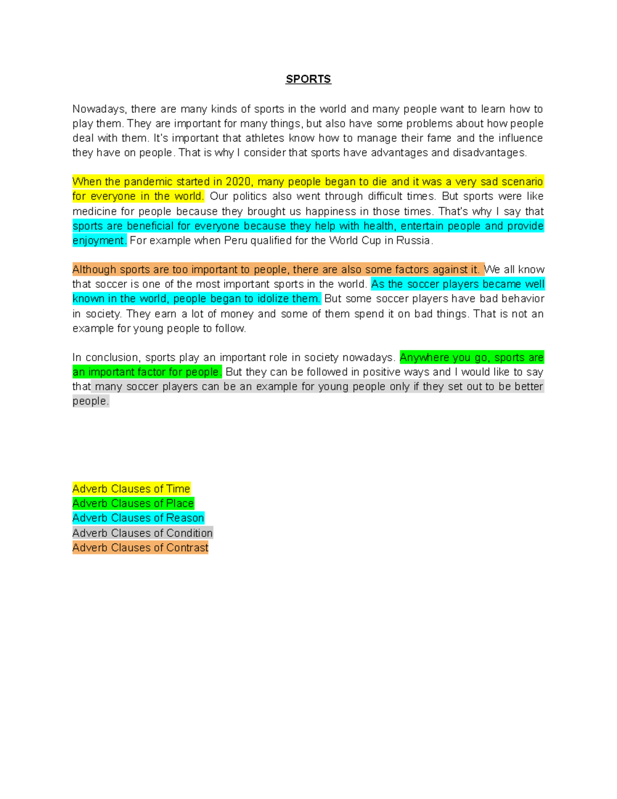 Portfolio ADV 6 - Kevin Carranza - SPORTS Nowadays, there are many ...