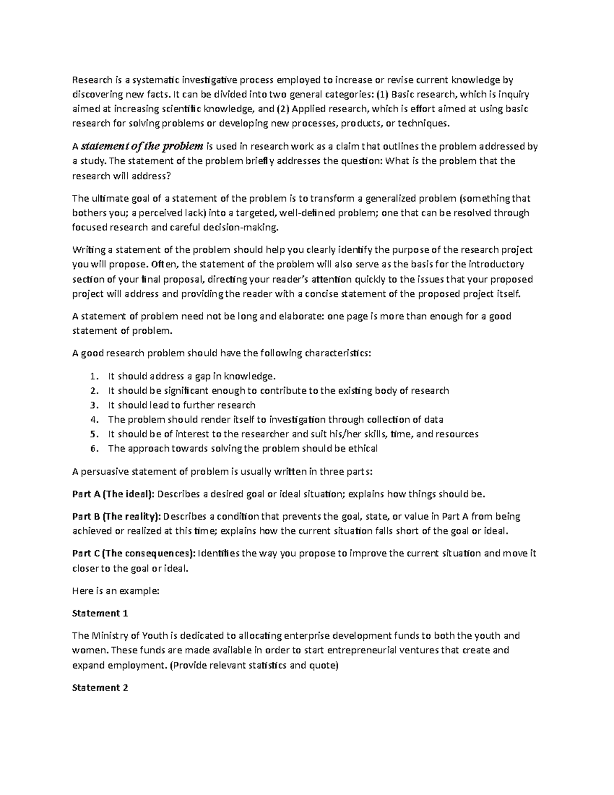 201 methods of research - Research is a systematic investigative ...