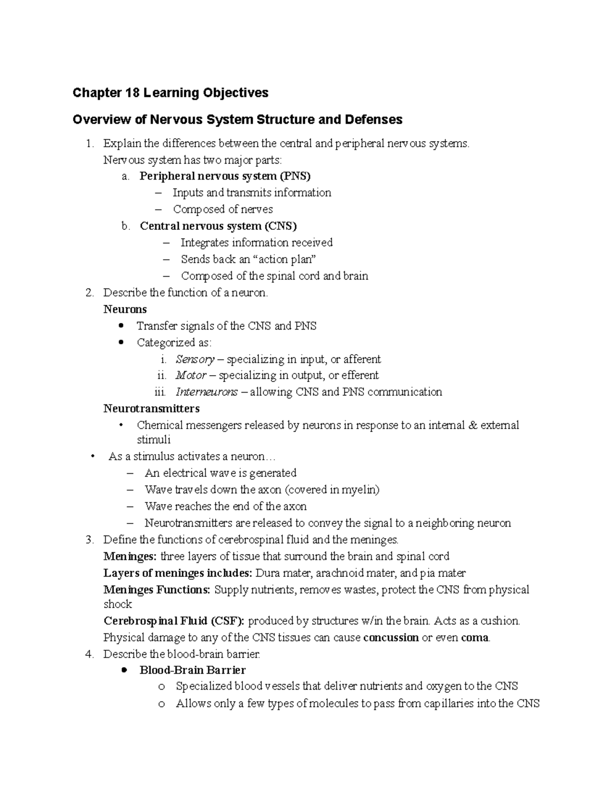 Chapter 18 Learning Objectives - Chapter 18 Learning Objectives ...