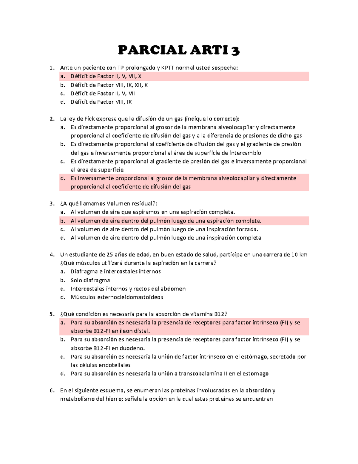 Parcial ARTI 3-2020 - apuntes - PARCIAL ARTI 3 Ante un paciente con TP ...