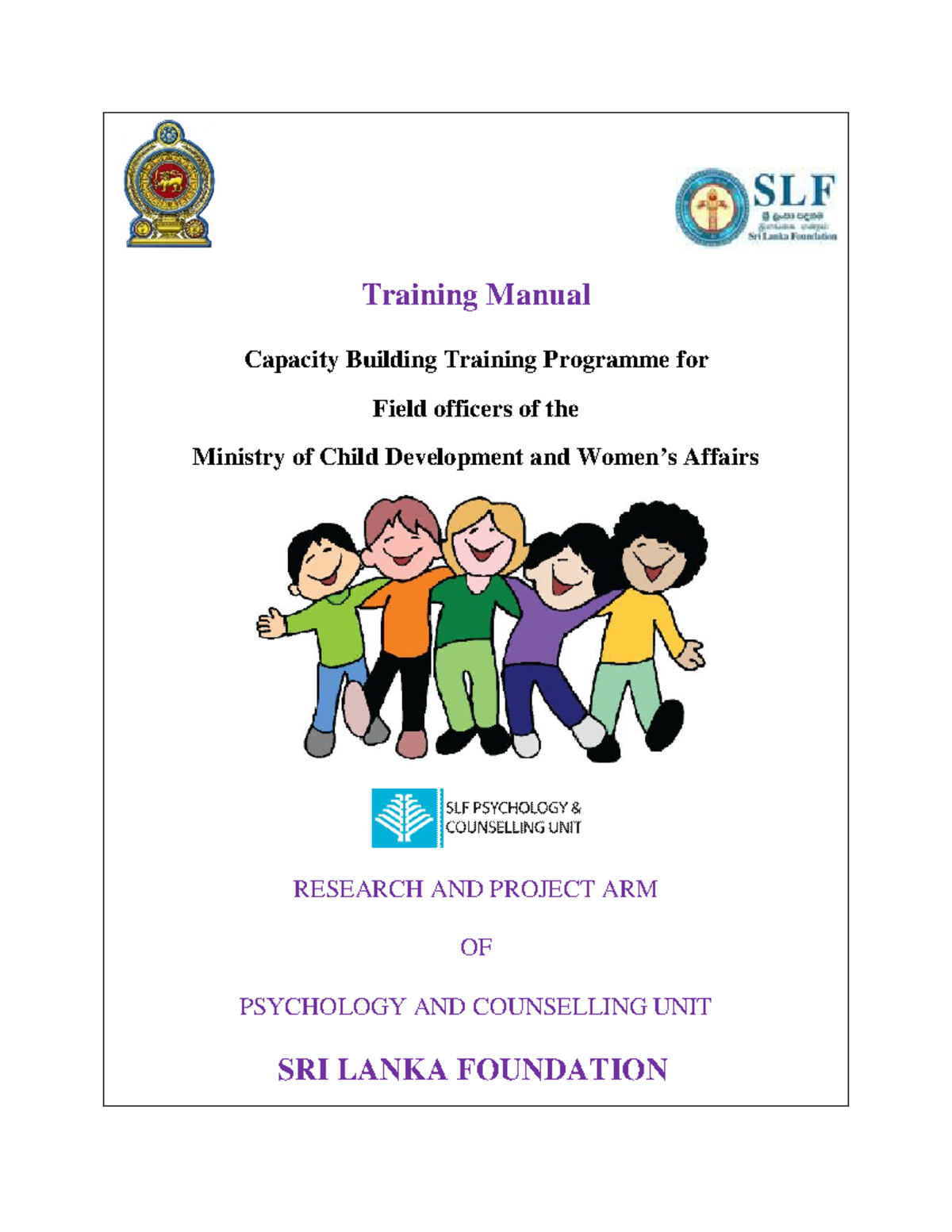 FULL Final PSS Child Protection CM SLFI - Training Manual Capacity ...