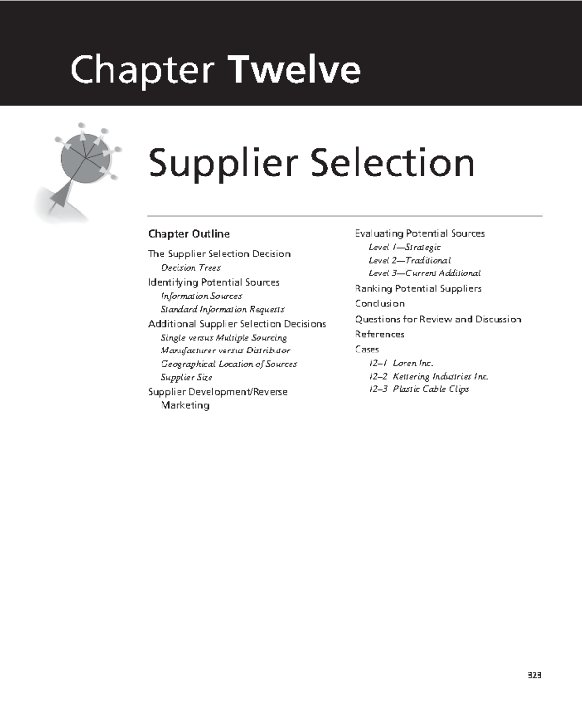 PSM Chapter 12 Supplier Selection - 323 Chapter Outline The Supplier ...