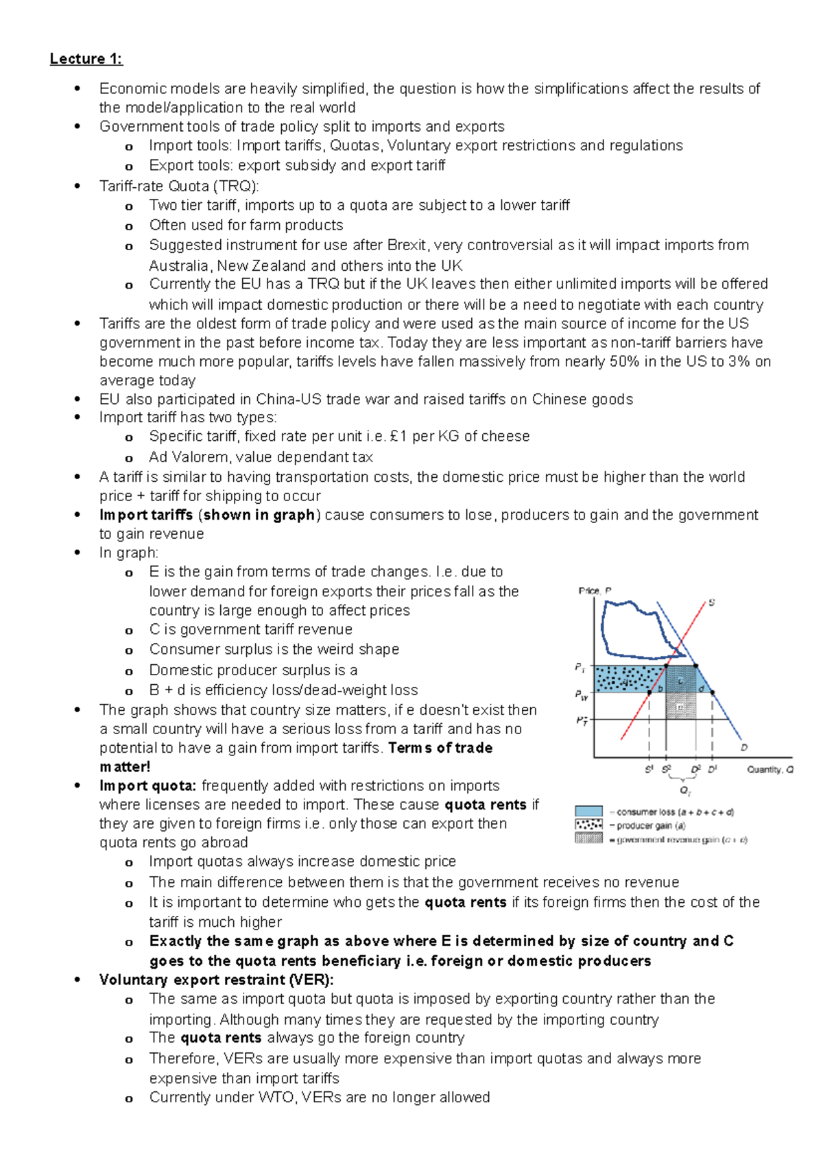 Summarised exam preparation notes based on lectures - Lecture 1 ...