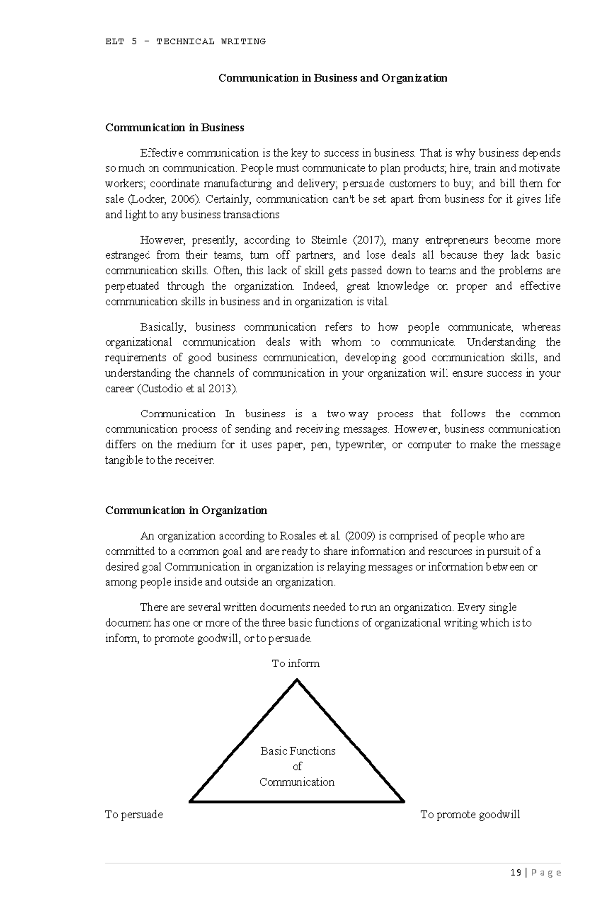 Technical Writing - Communication in Business and Organization - ELT 5 ...