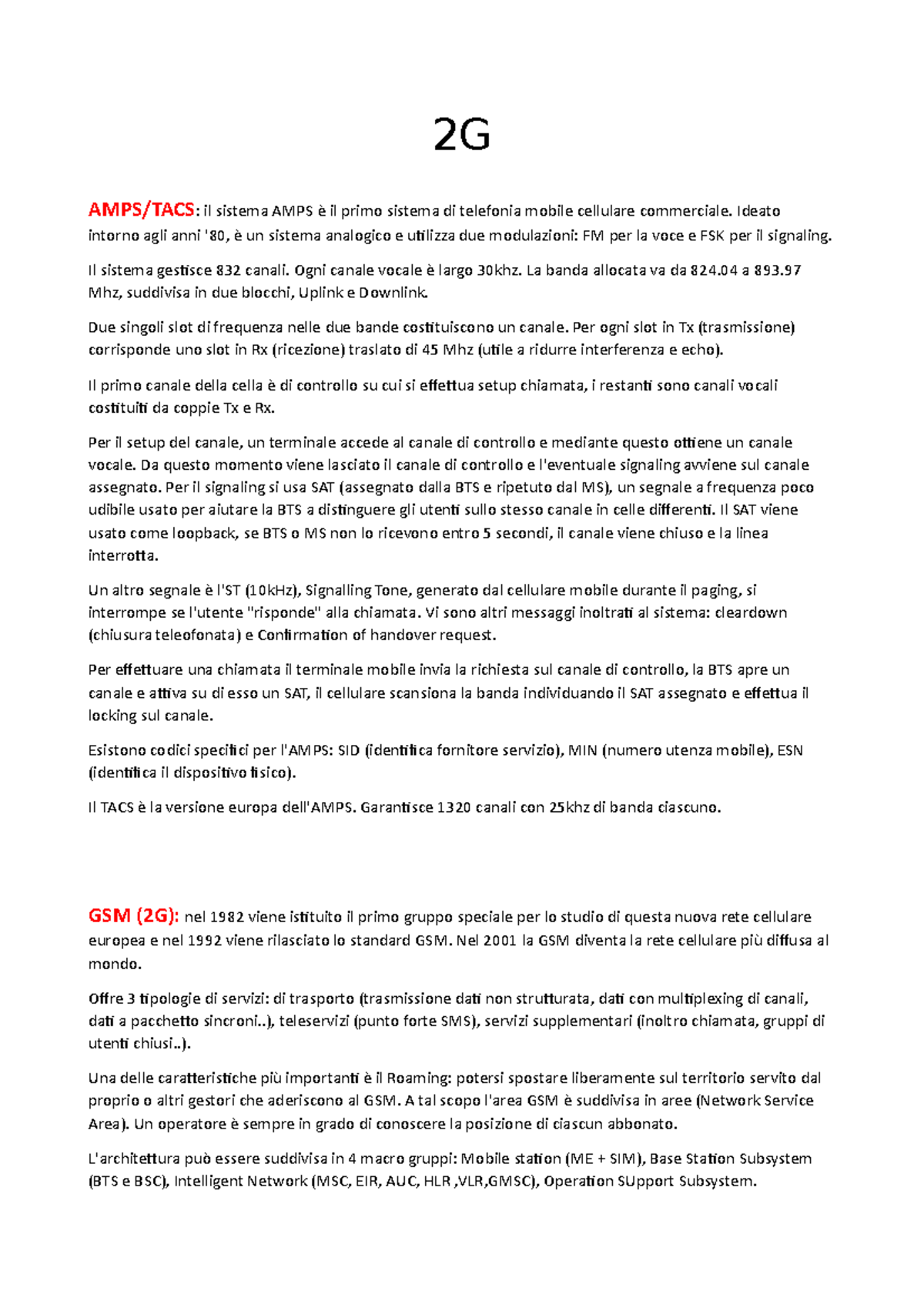 2G-3g-4g - In telecomunicazioni con il termine accesso multiplo al ...