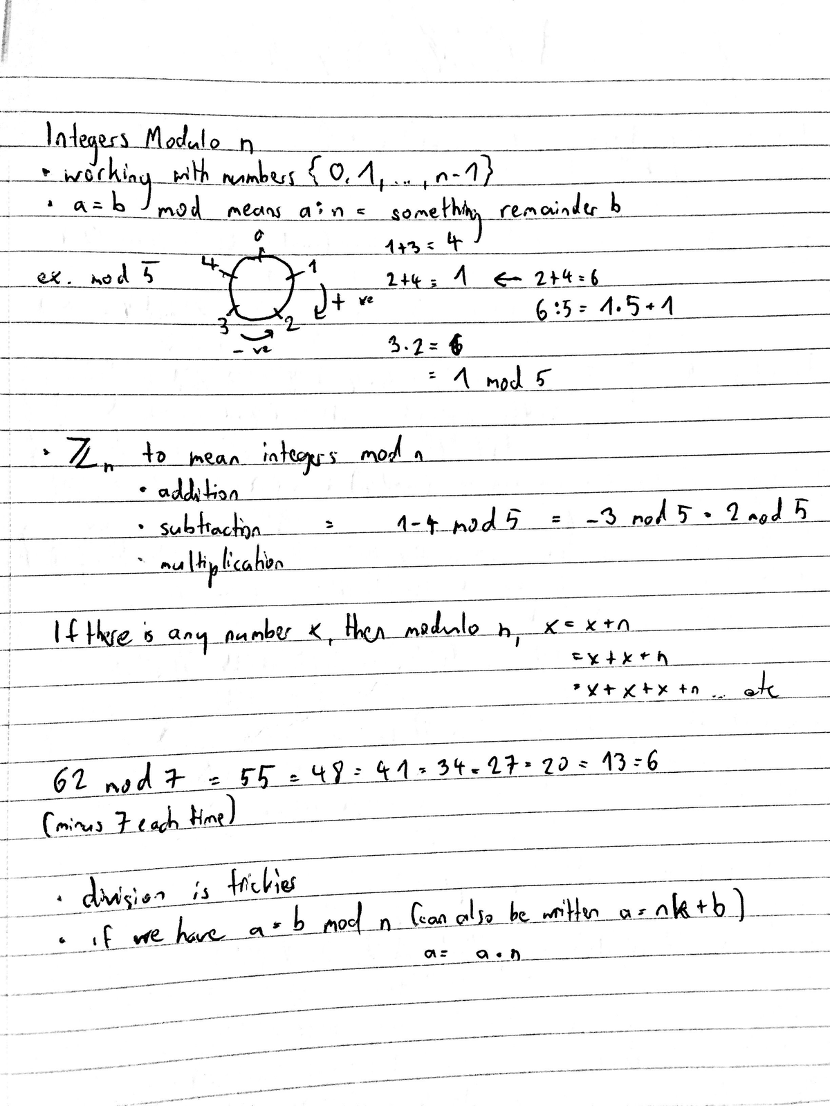 Modulararithmetic This Document Is A Compilation Of Every Lecture