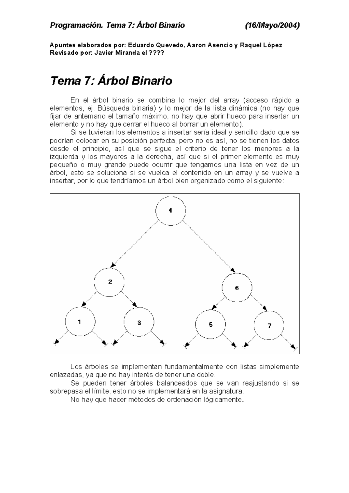 Arboles binarios - Notas y libros - Apuntes elaborados por: Eduardo ...
