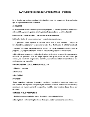 Kerlinger Cap 24 - Resumen Investigación del comportamiento ...