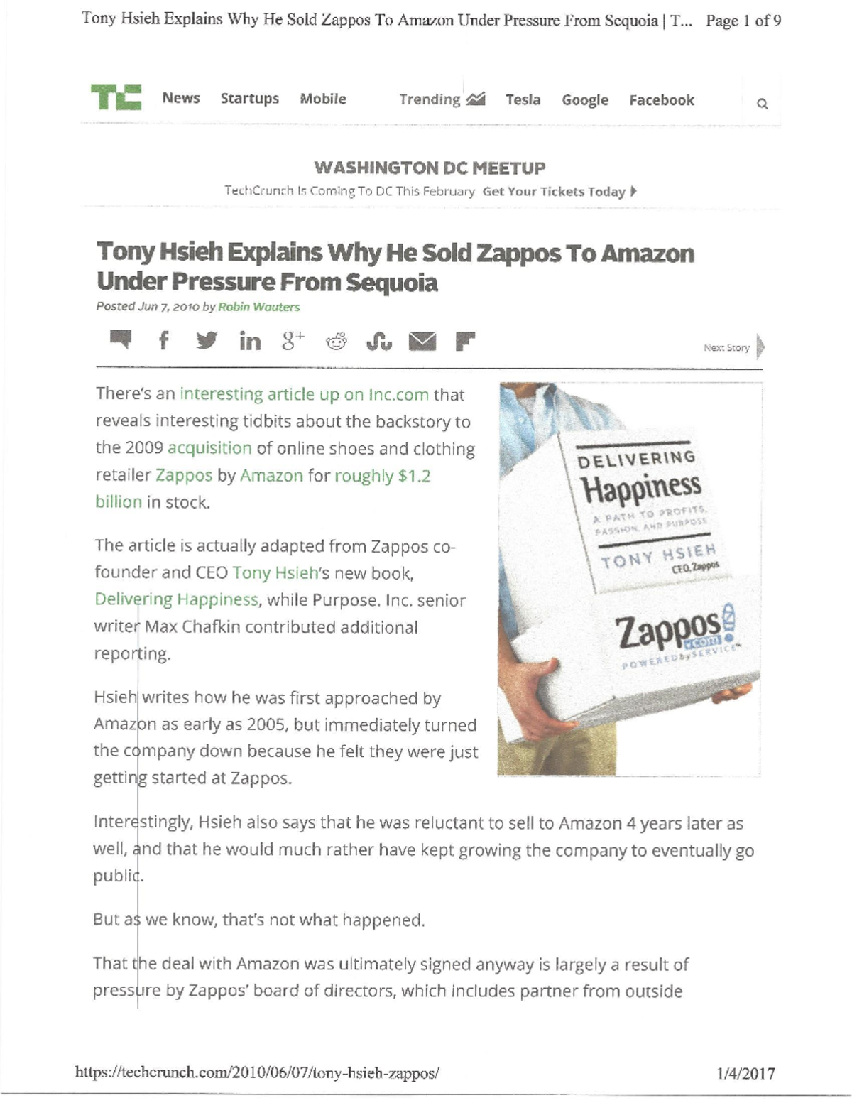 Why Tony Hsieh Sold Zappos - Tony Hsieh Explains Why He Sold Zappos To ...