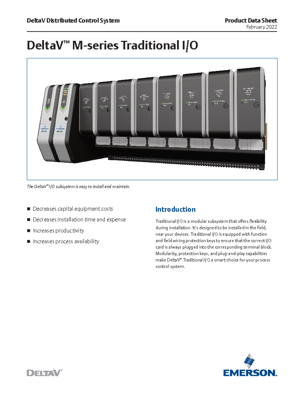 M Series Traditional IO- Feb2022 - February 2022 DeltaV Distributed Control System Product Data ...