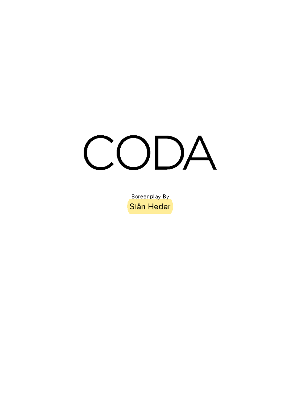 Coda-2021 - Coda- Guion Original - Screenplay By Siân Heder EXT. ANGELA ...