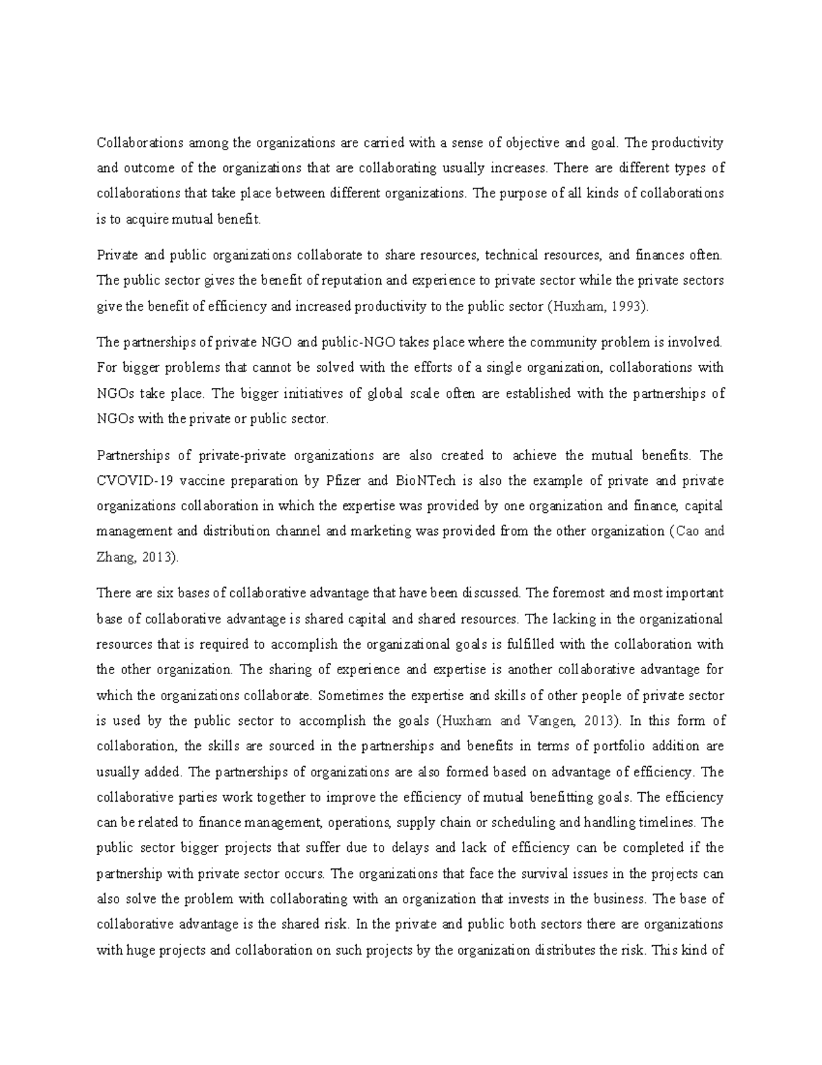 Sol1 - Collaborations among the organizations are carried with a sense ...