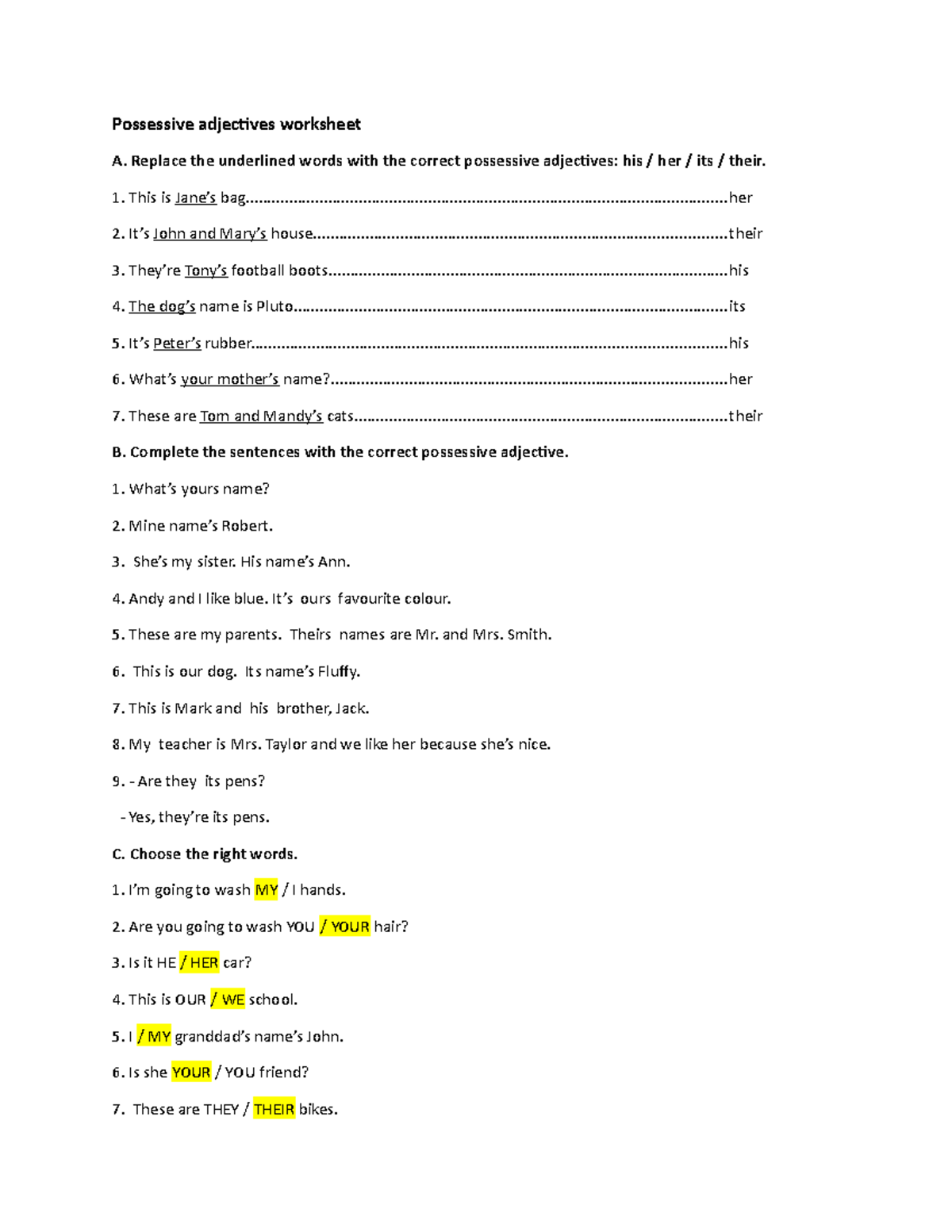 Valdes Ana Possessive Adjectives Worksheet Possessive Adjectives valdes-ana-possessive-adjectives-worksheet-possessive-adjectives