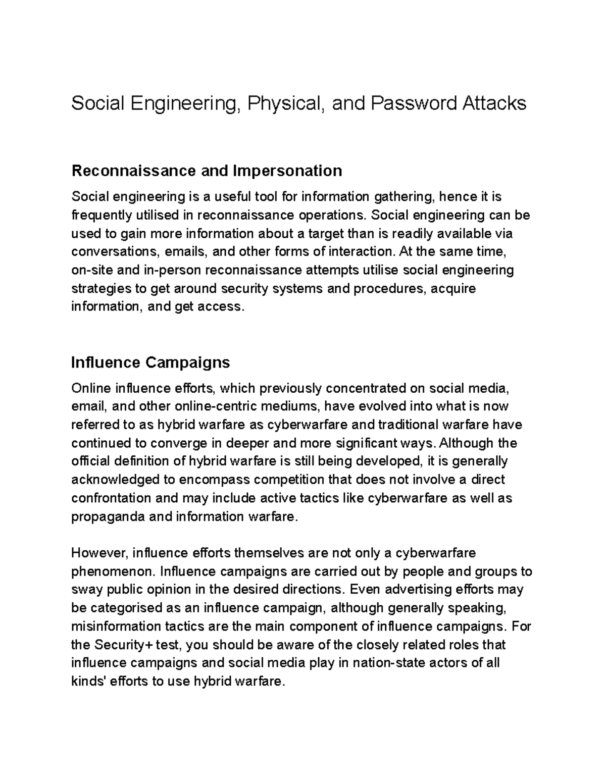 Social Engineering Physical and Password Attacks Pt3 - Social ...
