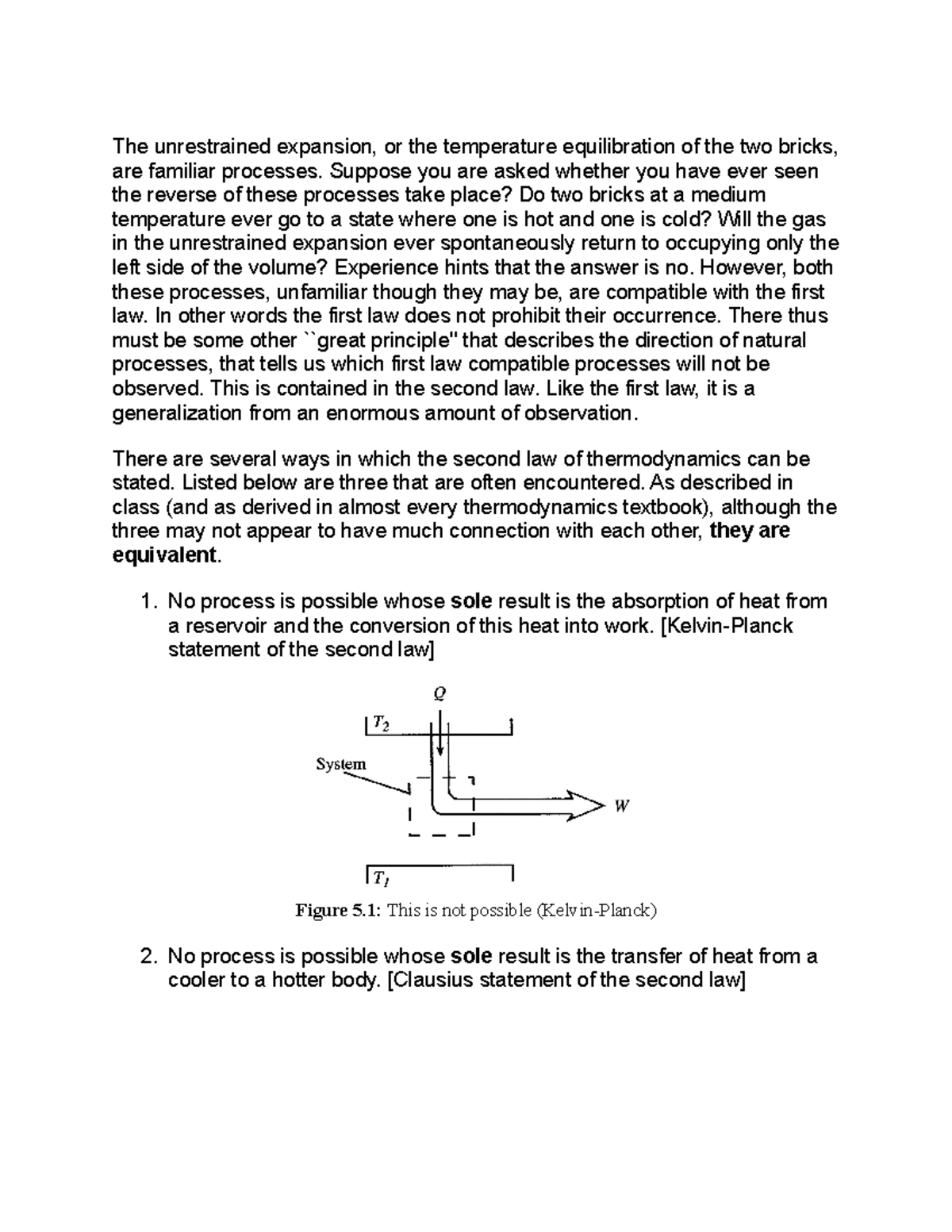 Second Law of Thermodynamics - The unrestrained expansion, or the ...