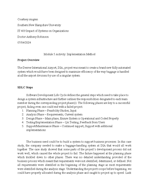 IT423Module 1 Activity - Courtney Angran Southern New Hampshire ...