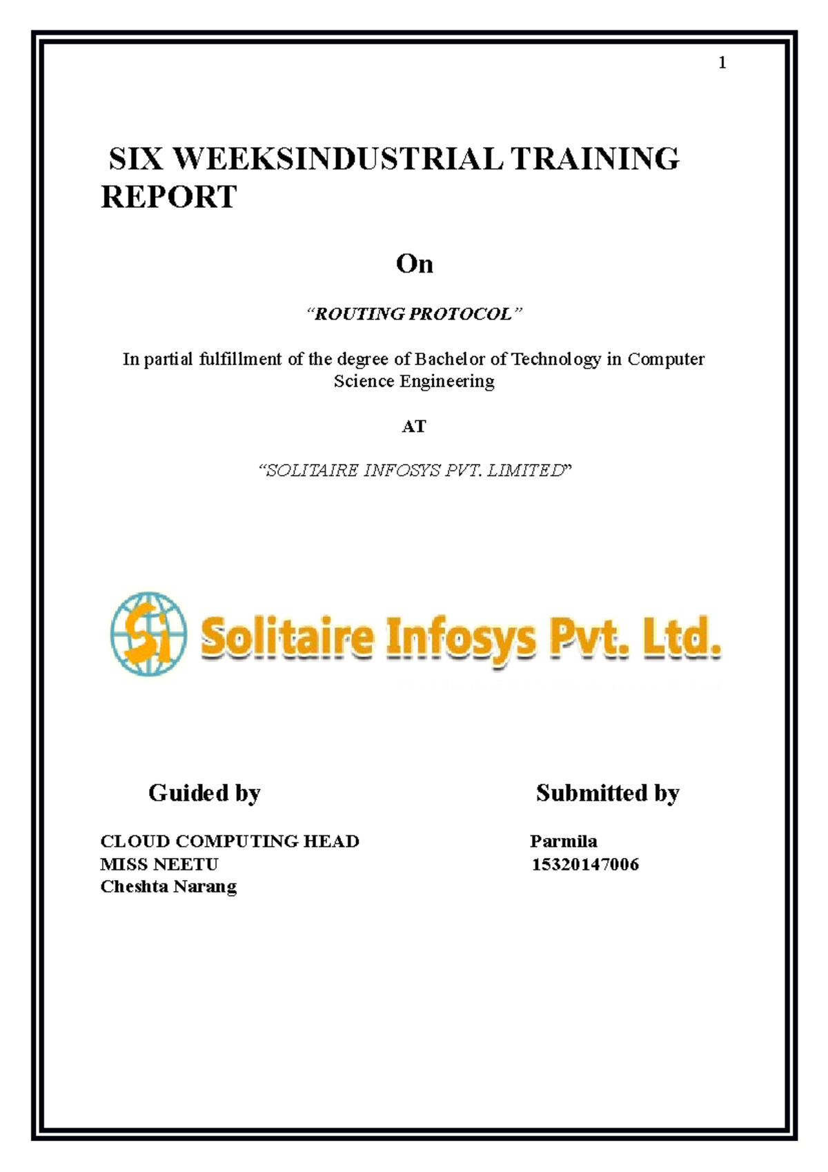 Final file - Networking practical file. - SIX WEEKSINDUSTRIAL TRAINING ...