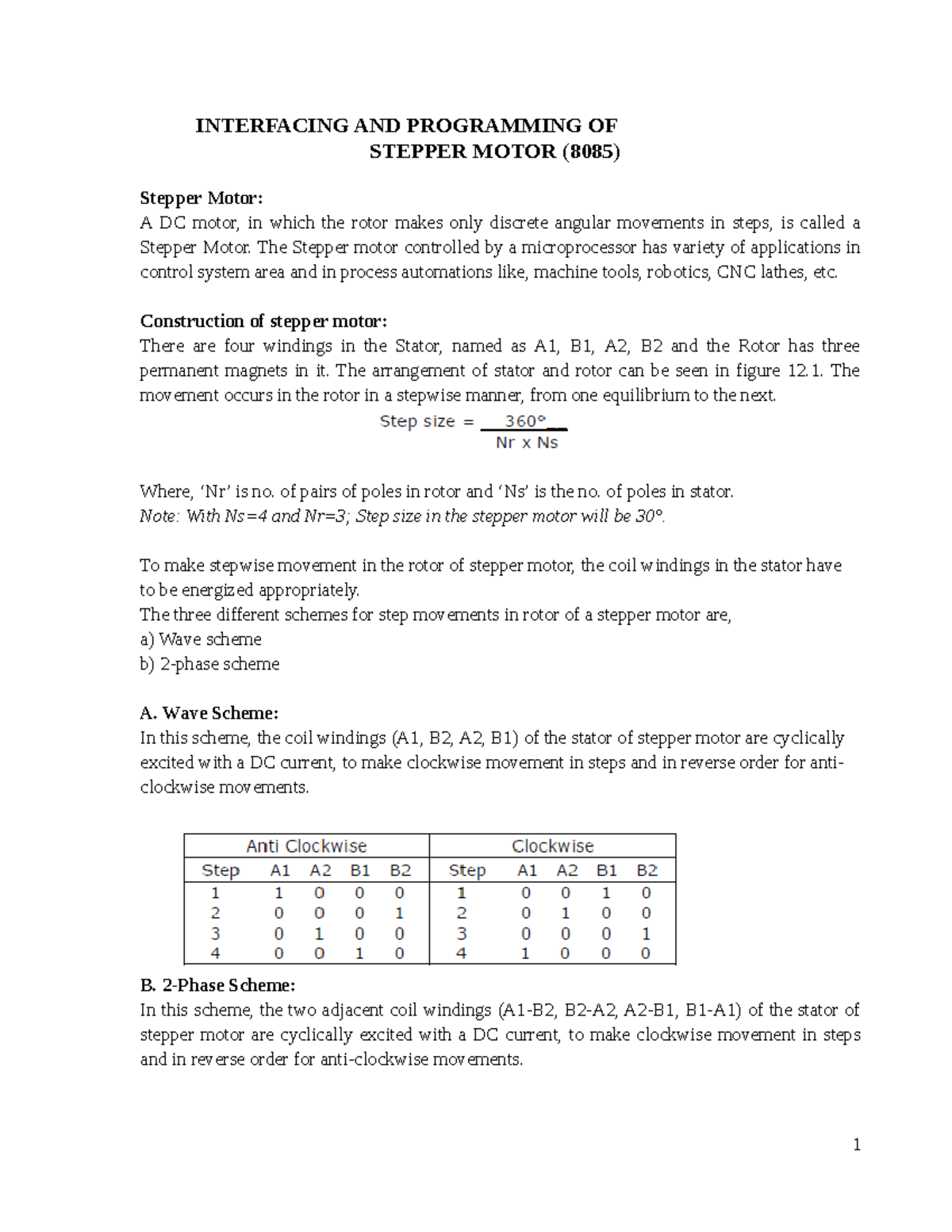 Stepper motor - Mandatory - INTERFACING AND PROGRAMMING OF STEPPER ...