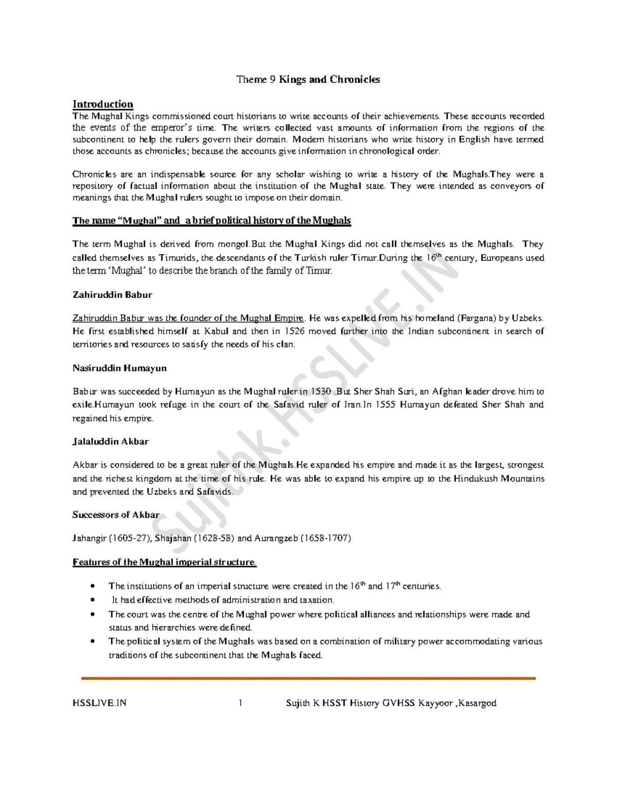 XII Ch9 History Notes Sujith Theme 9 Kings and Chronicles hsslive - LLB ...