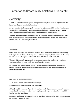 Contract law level 4 - Revision notes for quick revision - Contract law ...