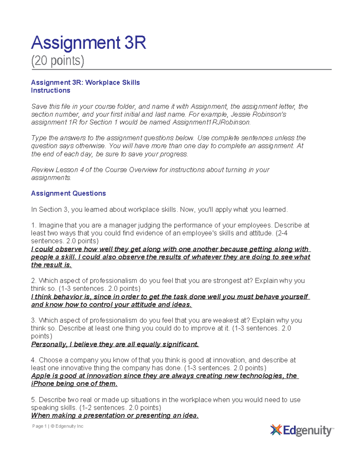 Assignment 3R aaaaaaaaaaaaaaaaaa - Page 1 | © Edgenuity Inc Assignment ...