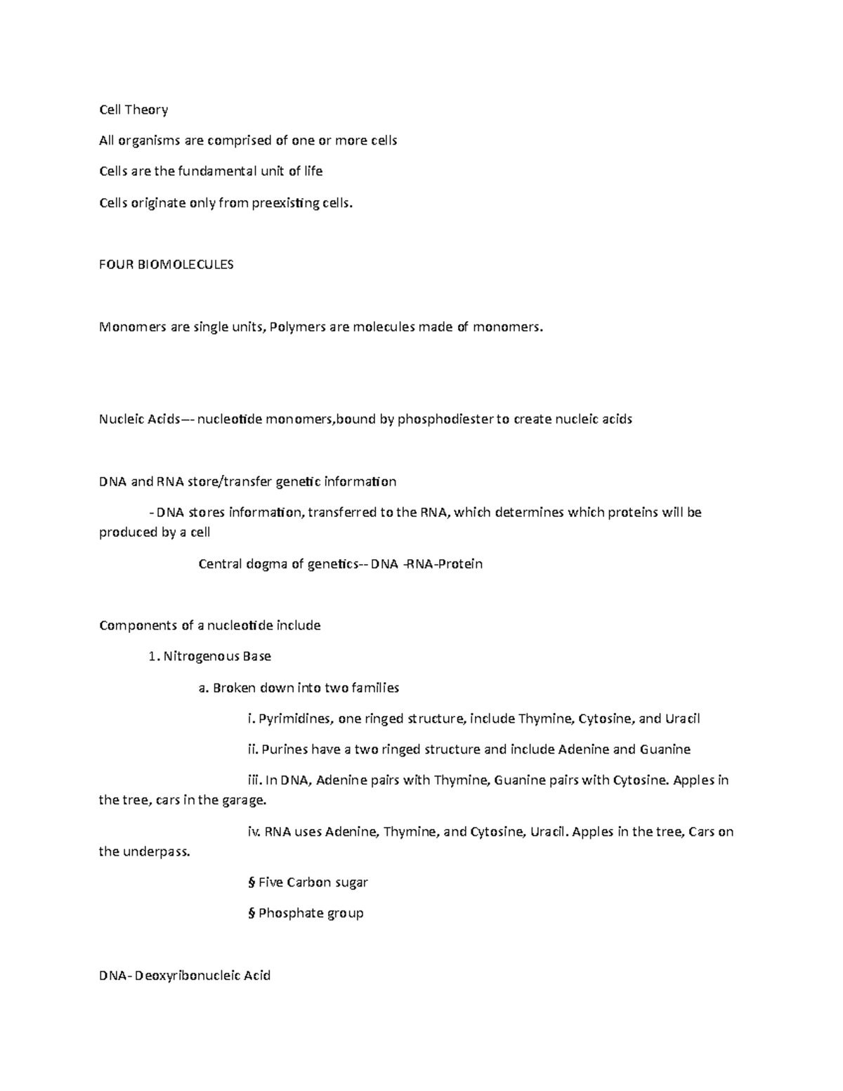 Cell Structure and Function - Cell Theory All organisms are comprised ...