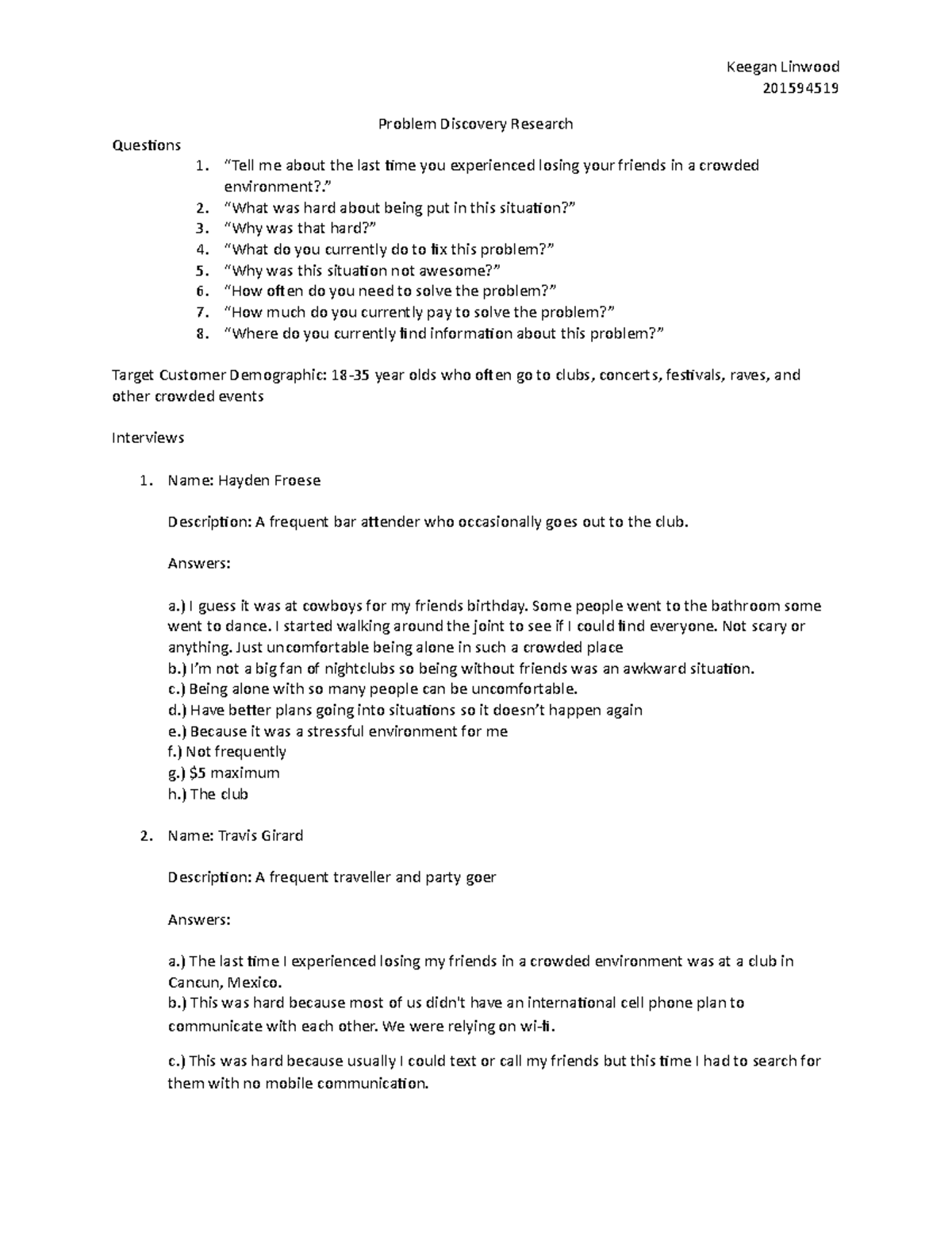 Problem Discovery Research - 201594519 Problem Discovery Research ...