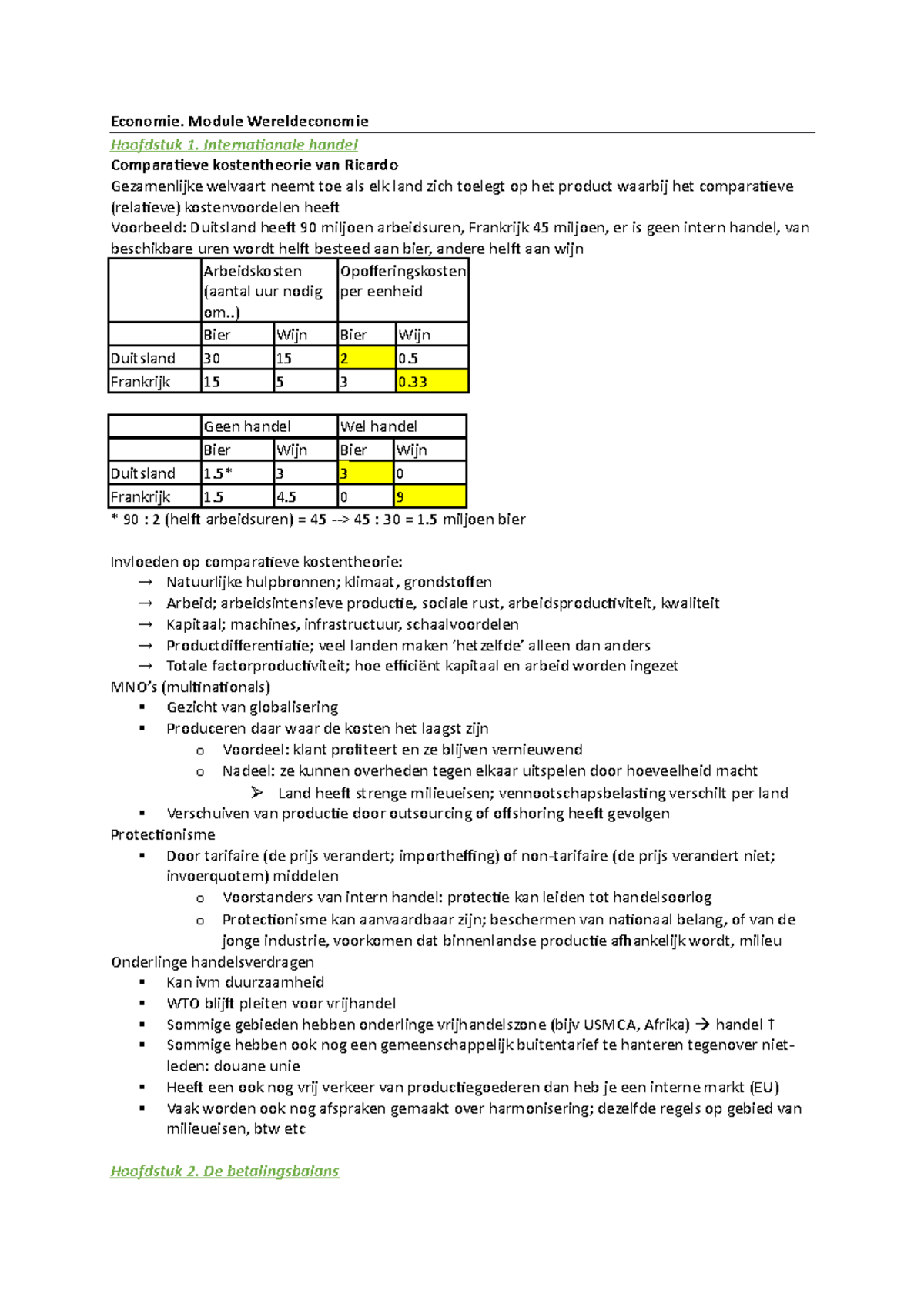 Economie module wereldeconomie - Economie. Module Wereldeconomie ...