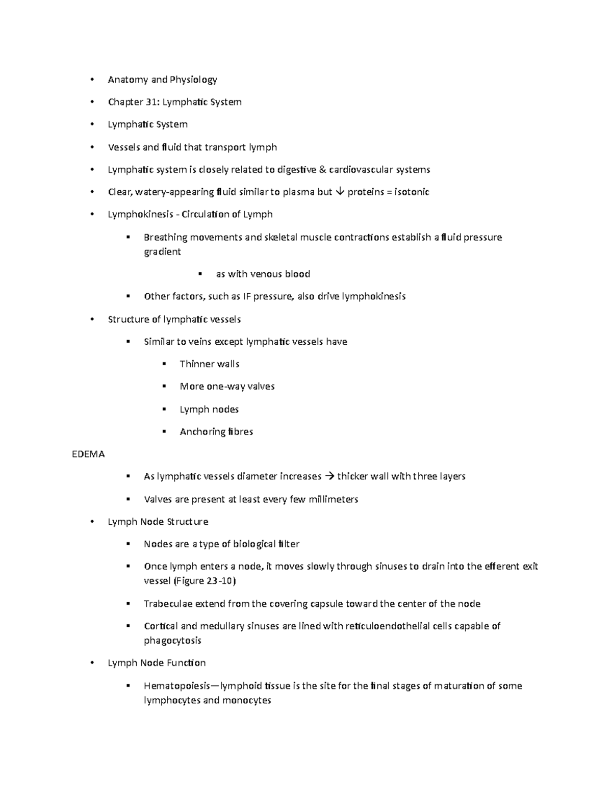 Anatomy and Physiology - Anatomy and Physiology Chapter 31: Lymphatic ...
