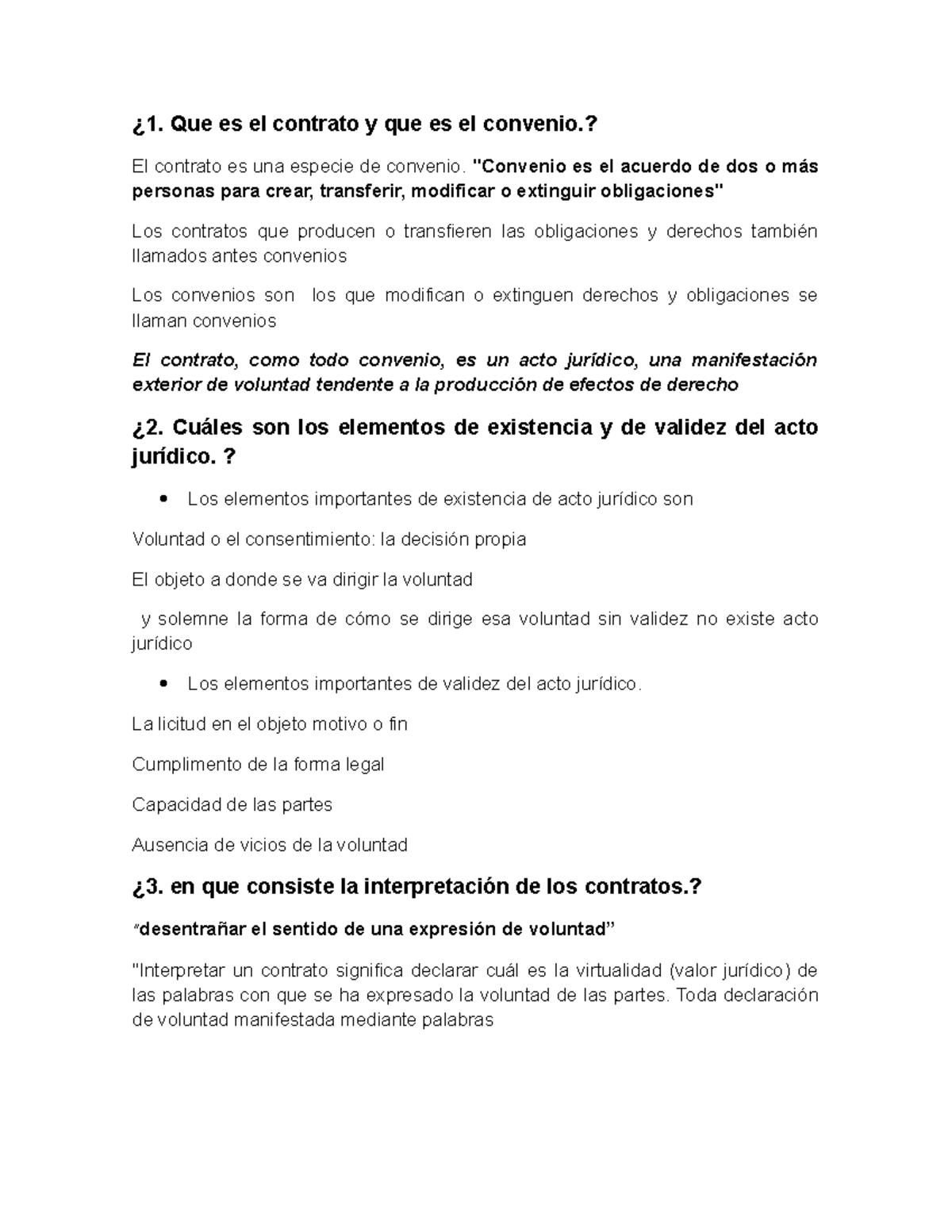 Definicion Y Clasificacion DE Contratos - ¿1. Que es el contrato y que ...