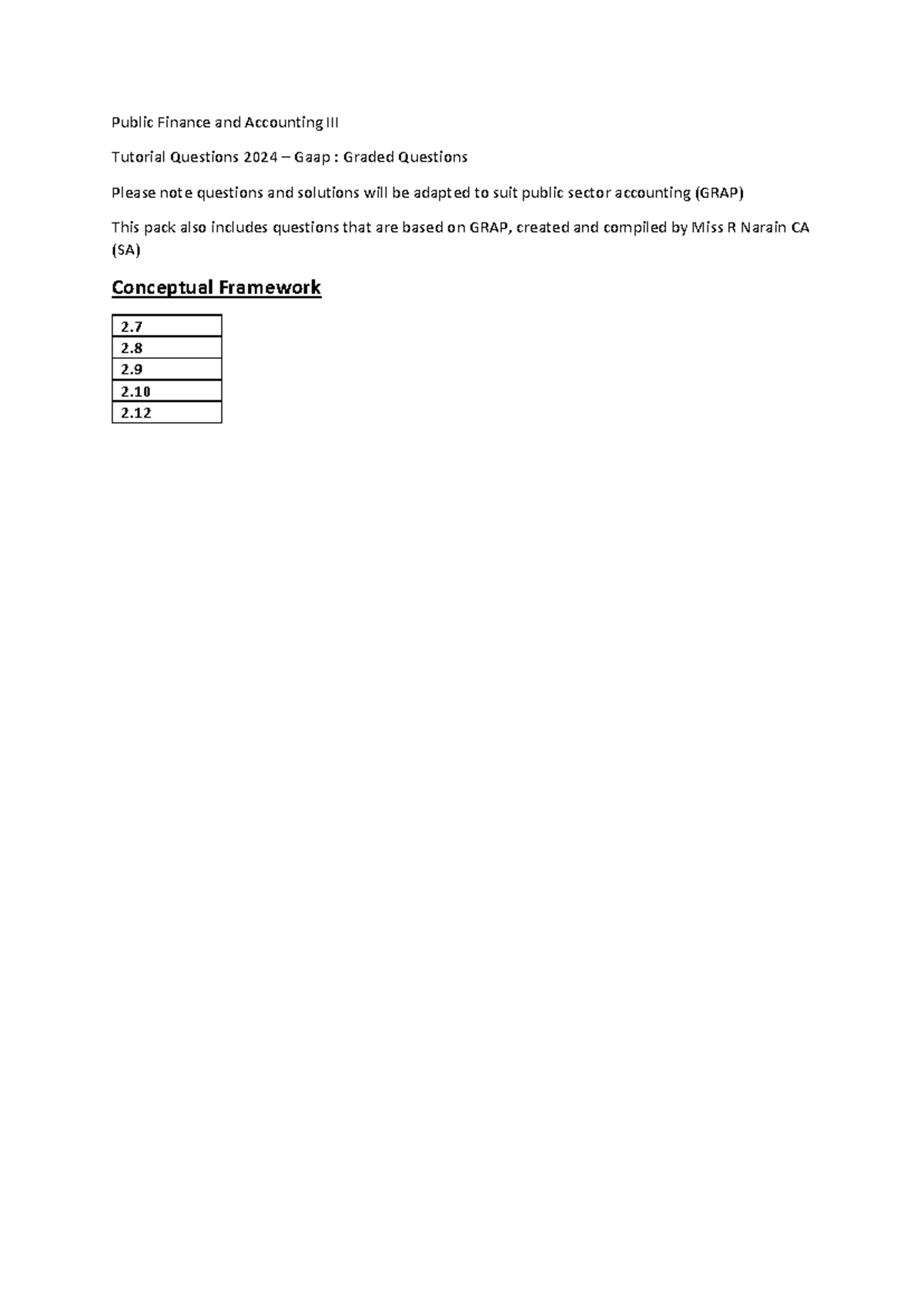 Tutorial Questions - Conceptual Framework Grap 1 - 2024 - Public ...