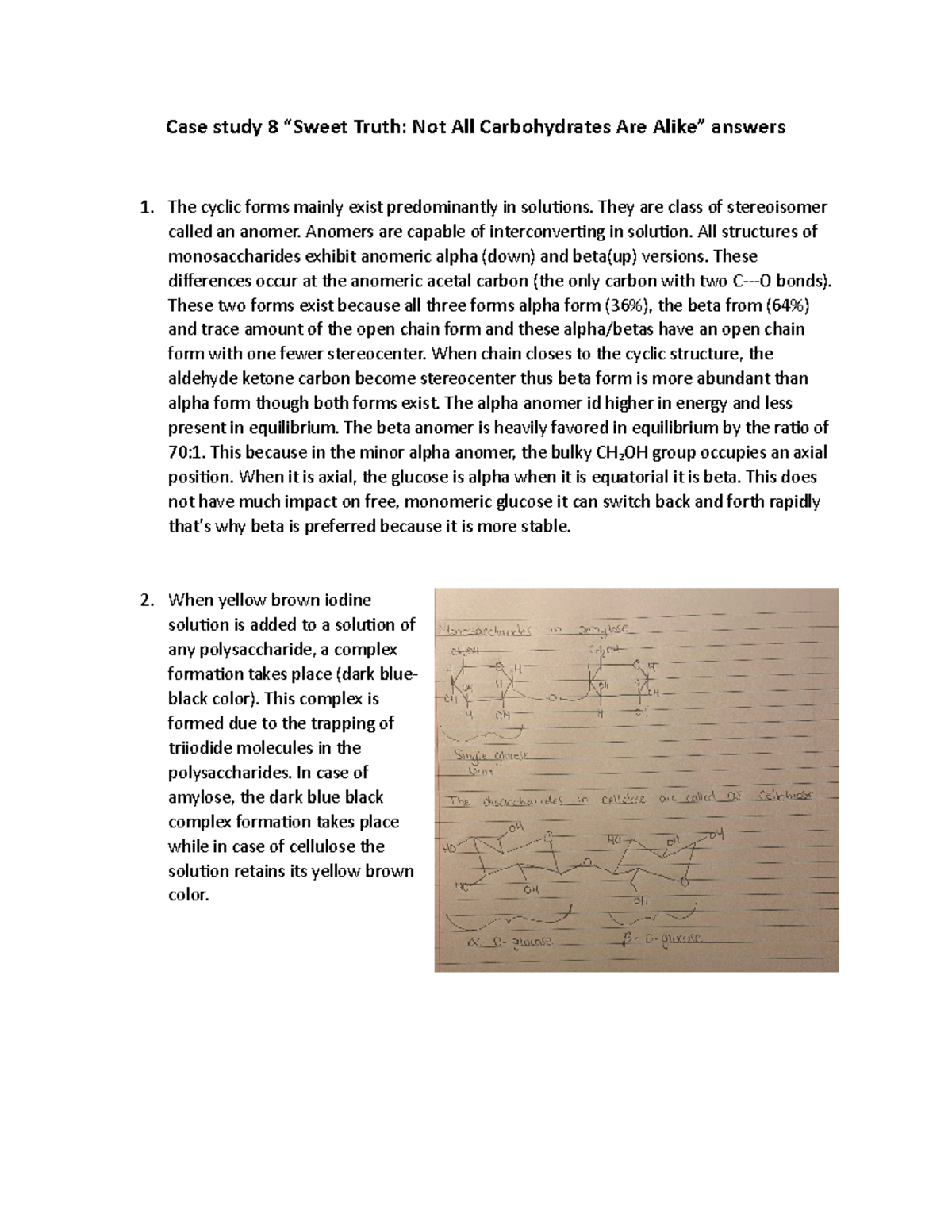 Case study 8 - LAB REPORT - Case study 8 “Sweet Truth: Not All ...