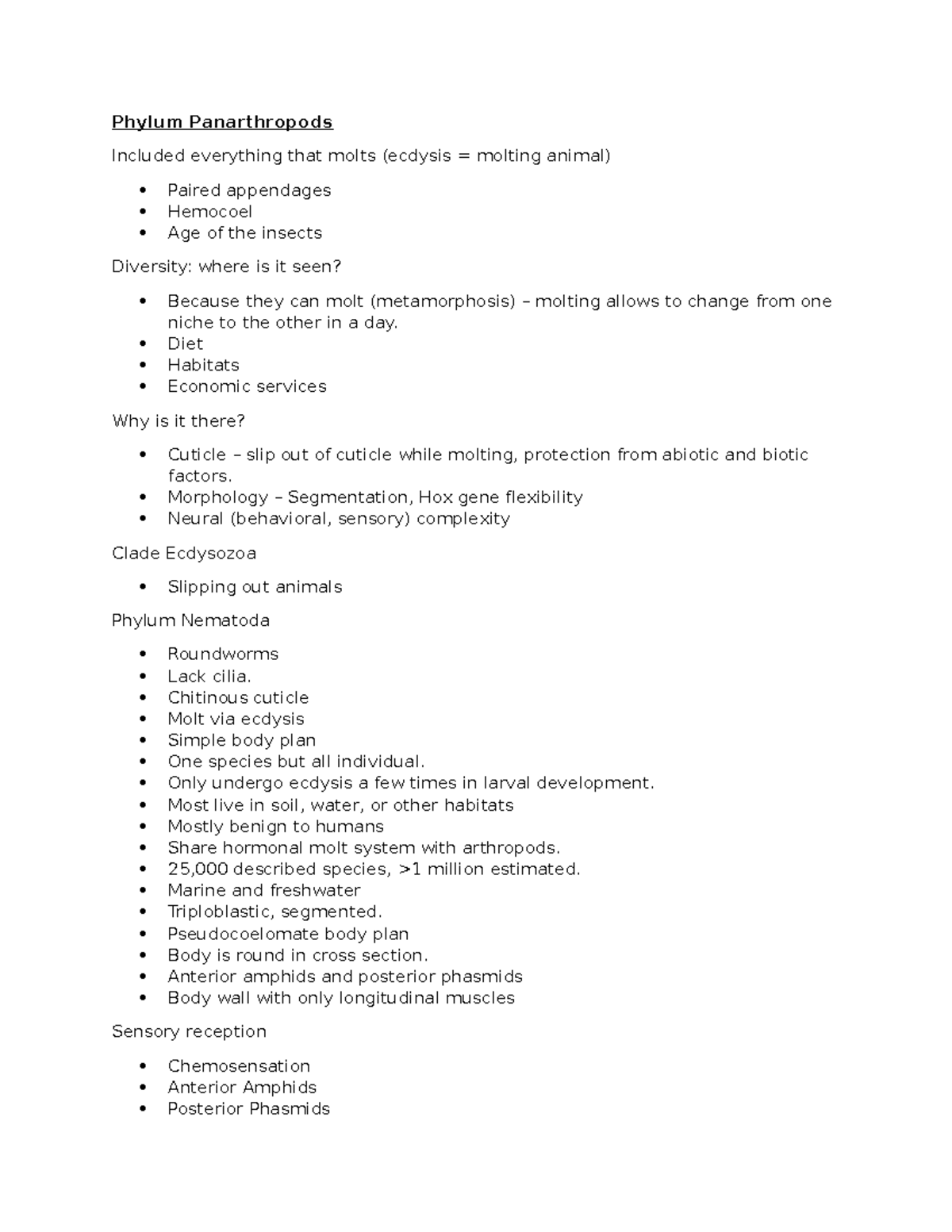 Phylum Arthropods - Notes for Marine Inverts class - Phylum ...