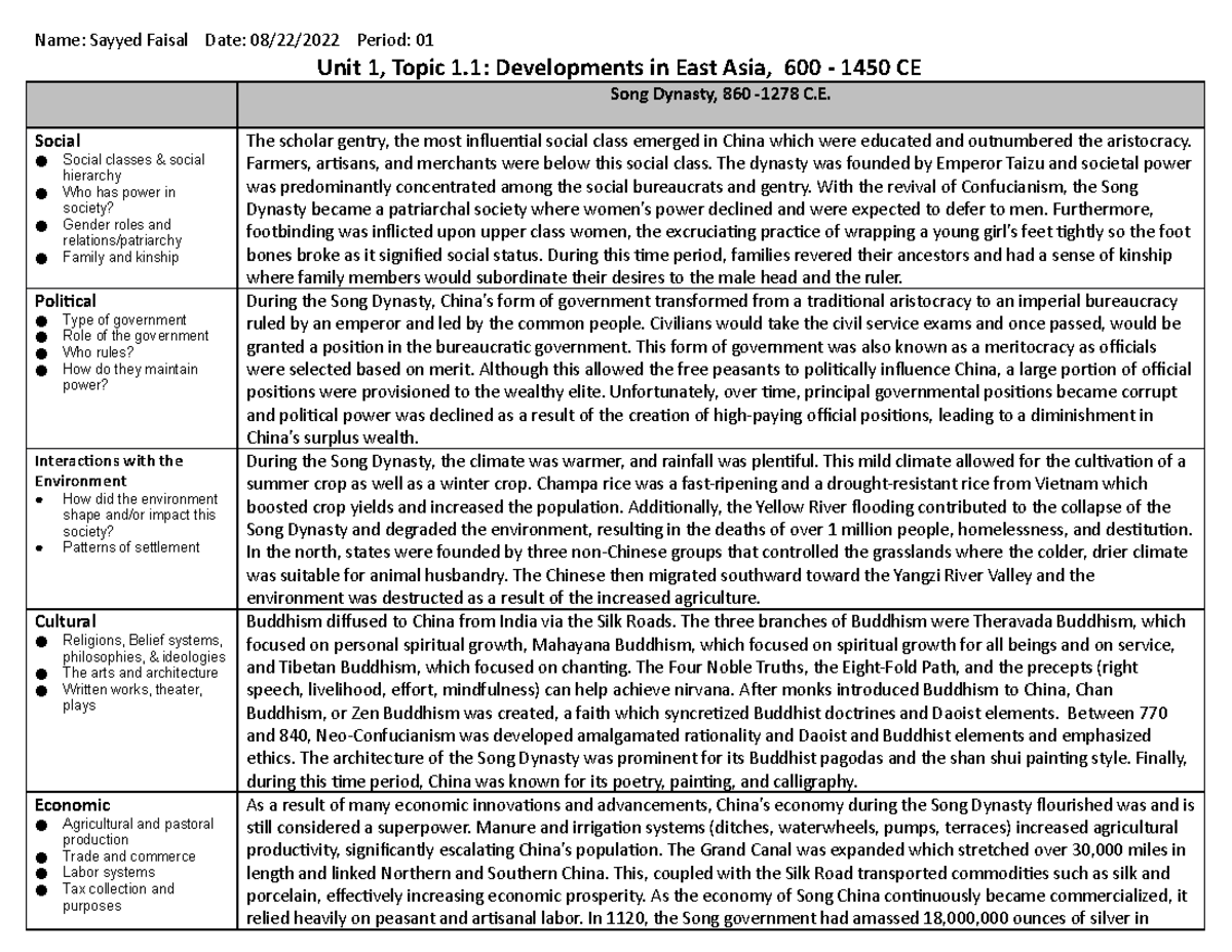 Unit 1 Topic 1 Graphic Organizer - Name: Sayyed Faisal Date: 08/22/2022 ...