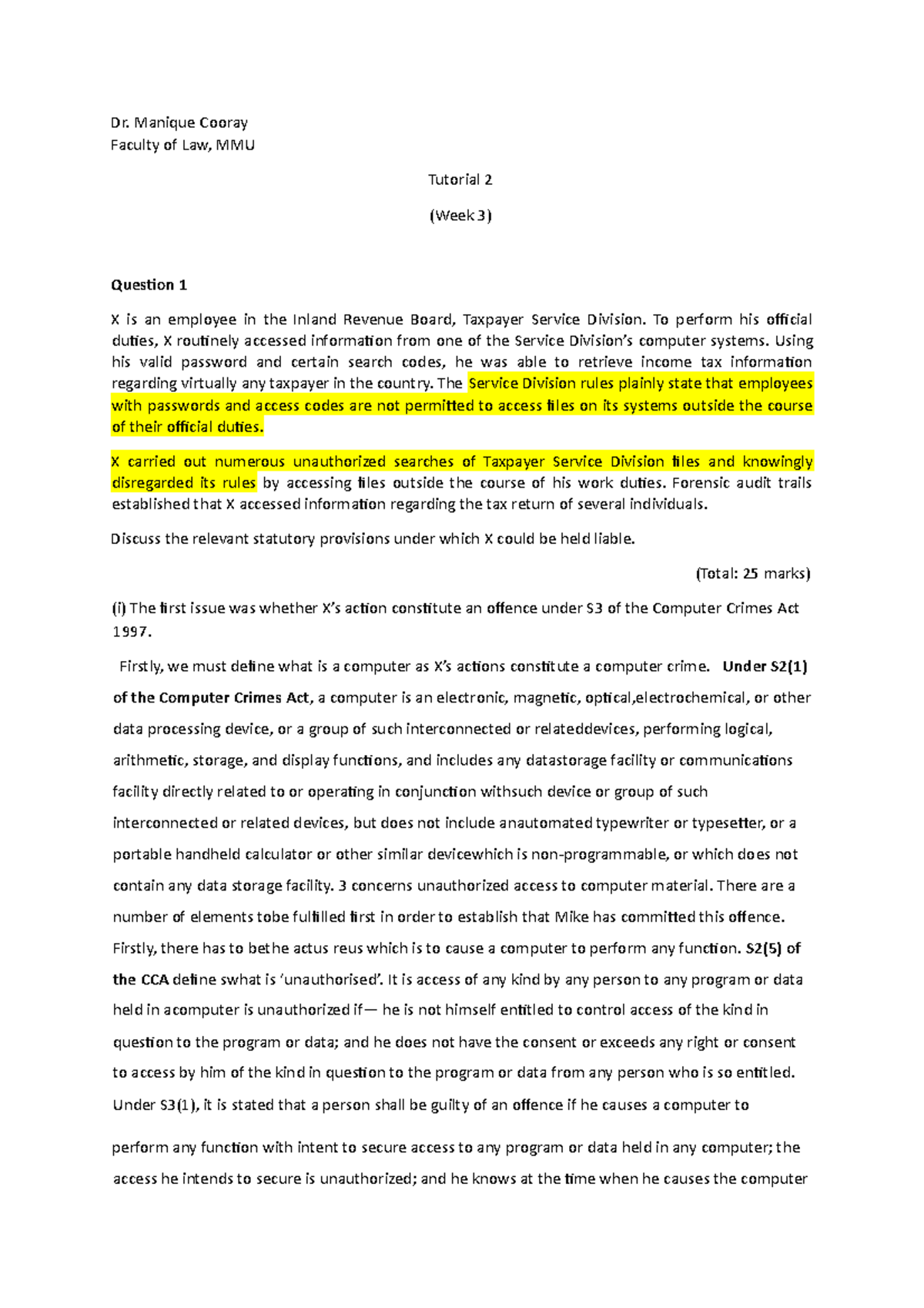 Tutorial 2do by your own bcs need to add some notes - Dr. Manique ...