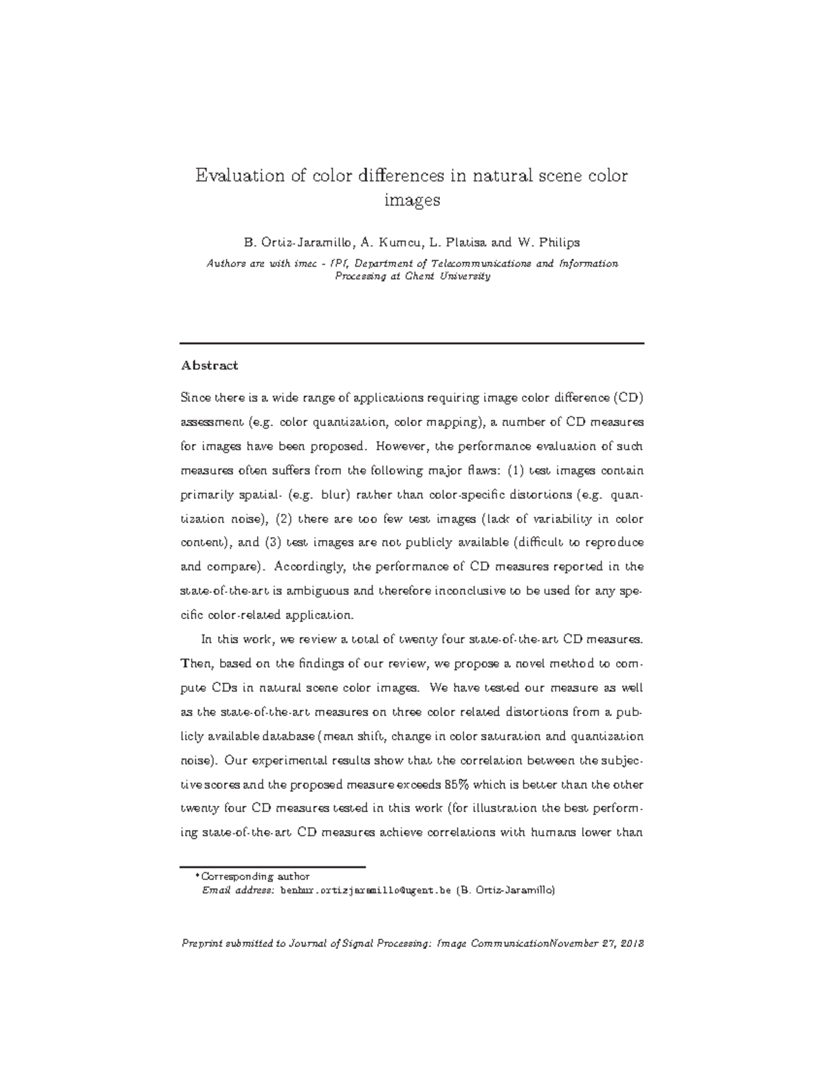 Color Quality Measure V4 - Evaluation of color differences in natural ...